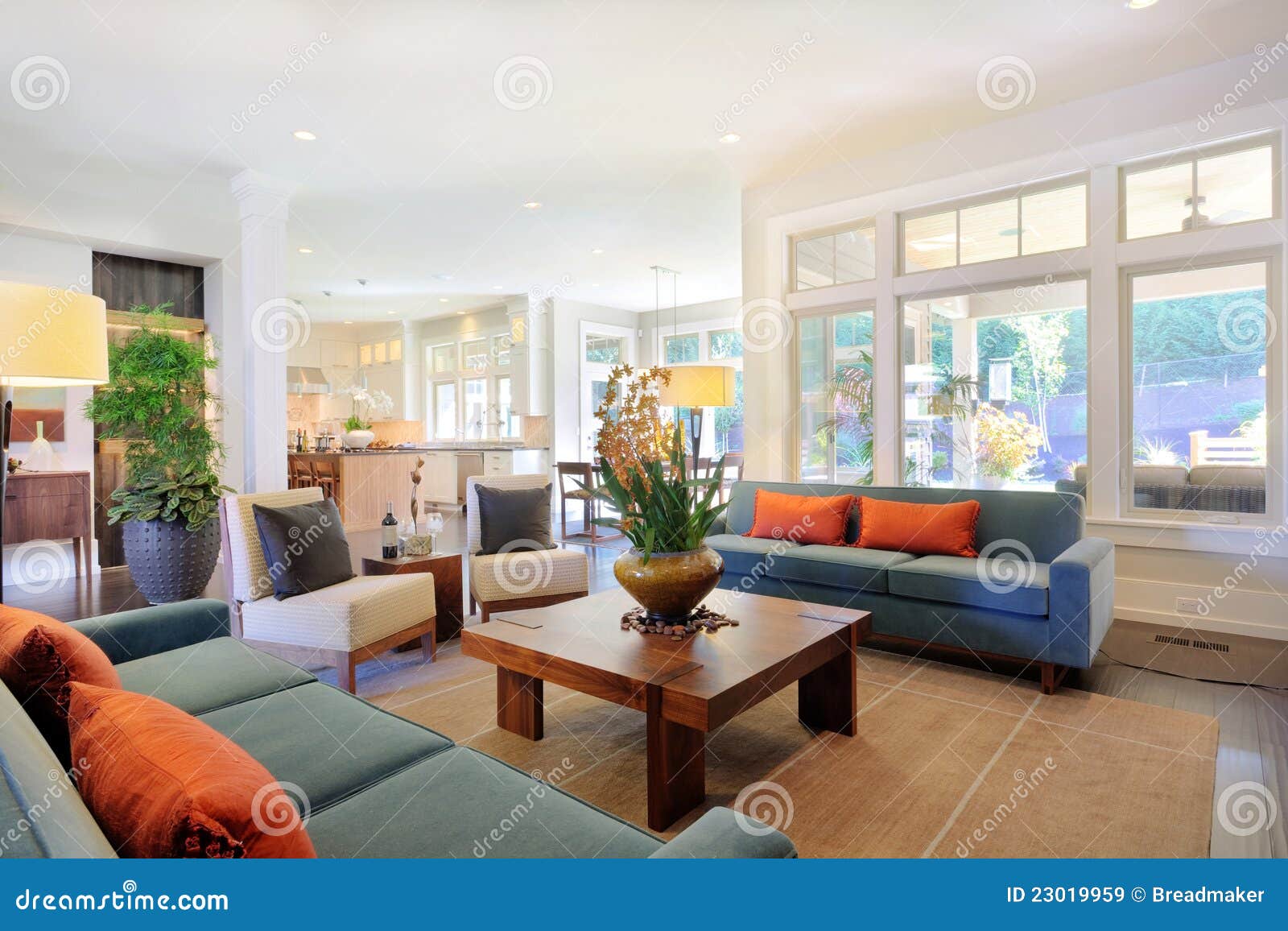 Sala de estar lujosa imagen de archivo. Imagen de apartamento - 23019959