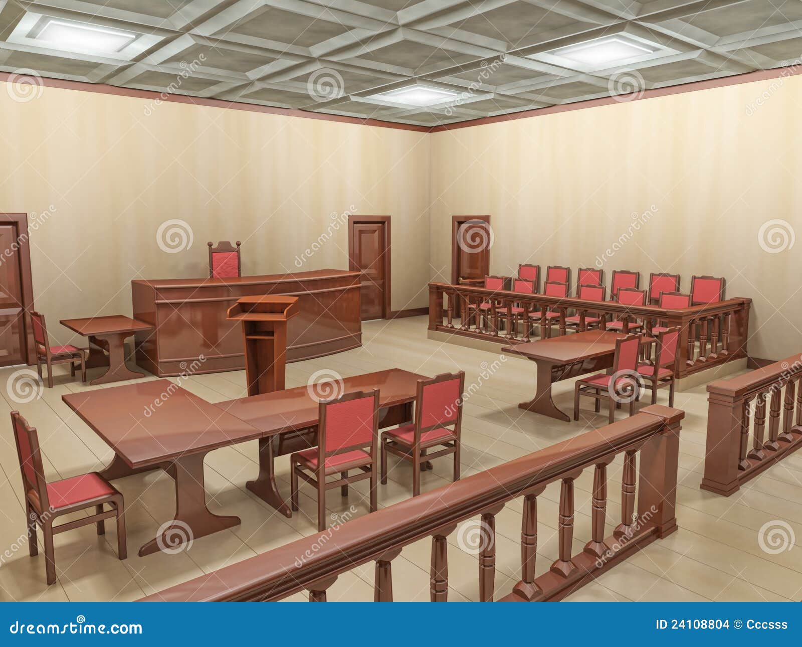 Sala do tribunal ilustração stock. Ilustração de cadeira - 24108804