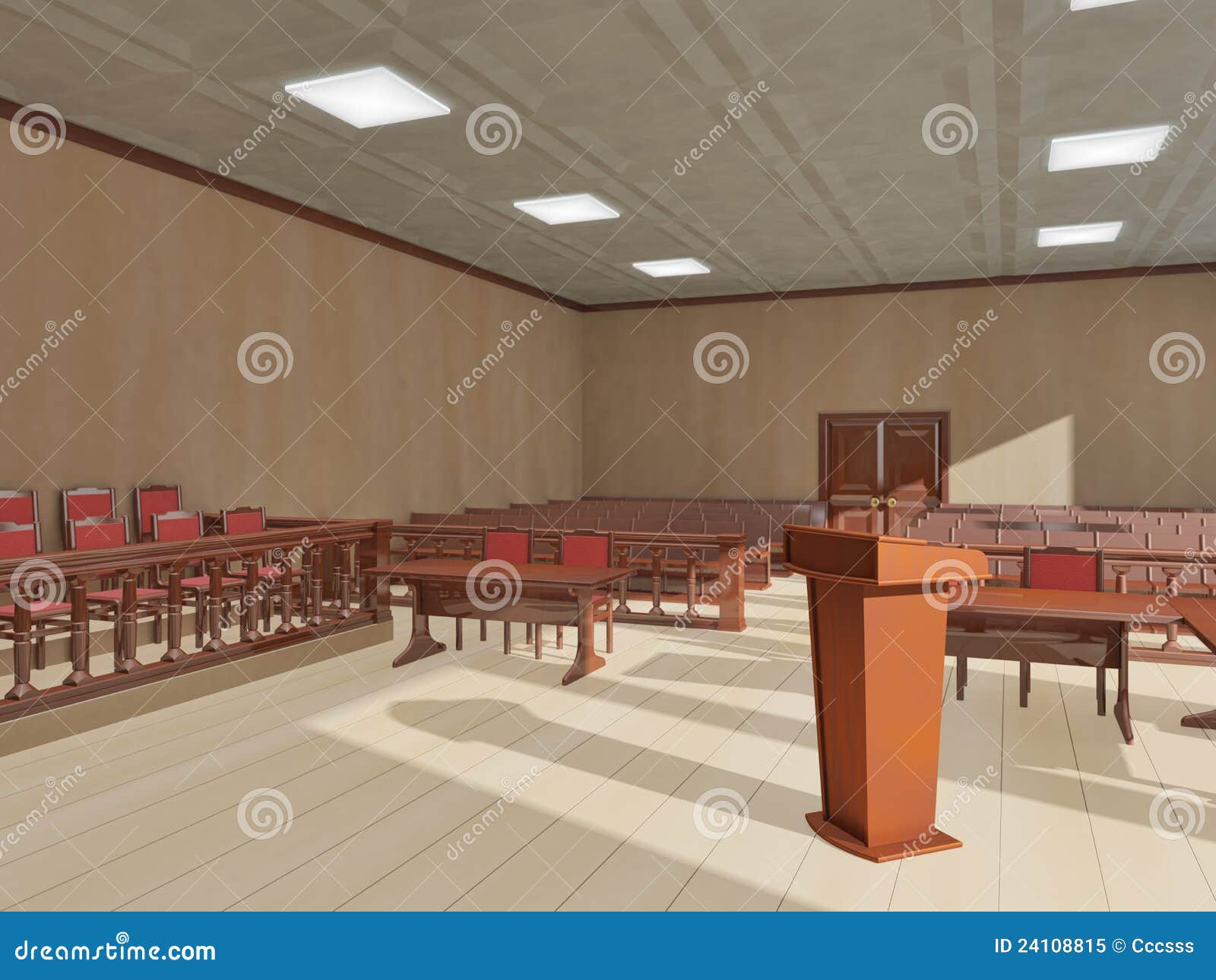 Sala do tribunal ilustração stock. Ilustração de tribuna - 24108815