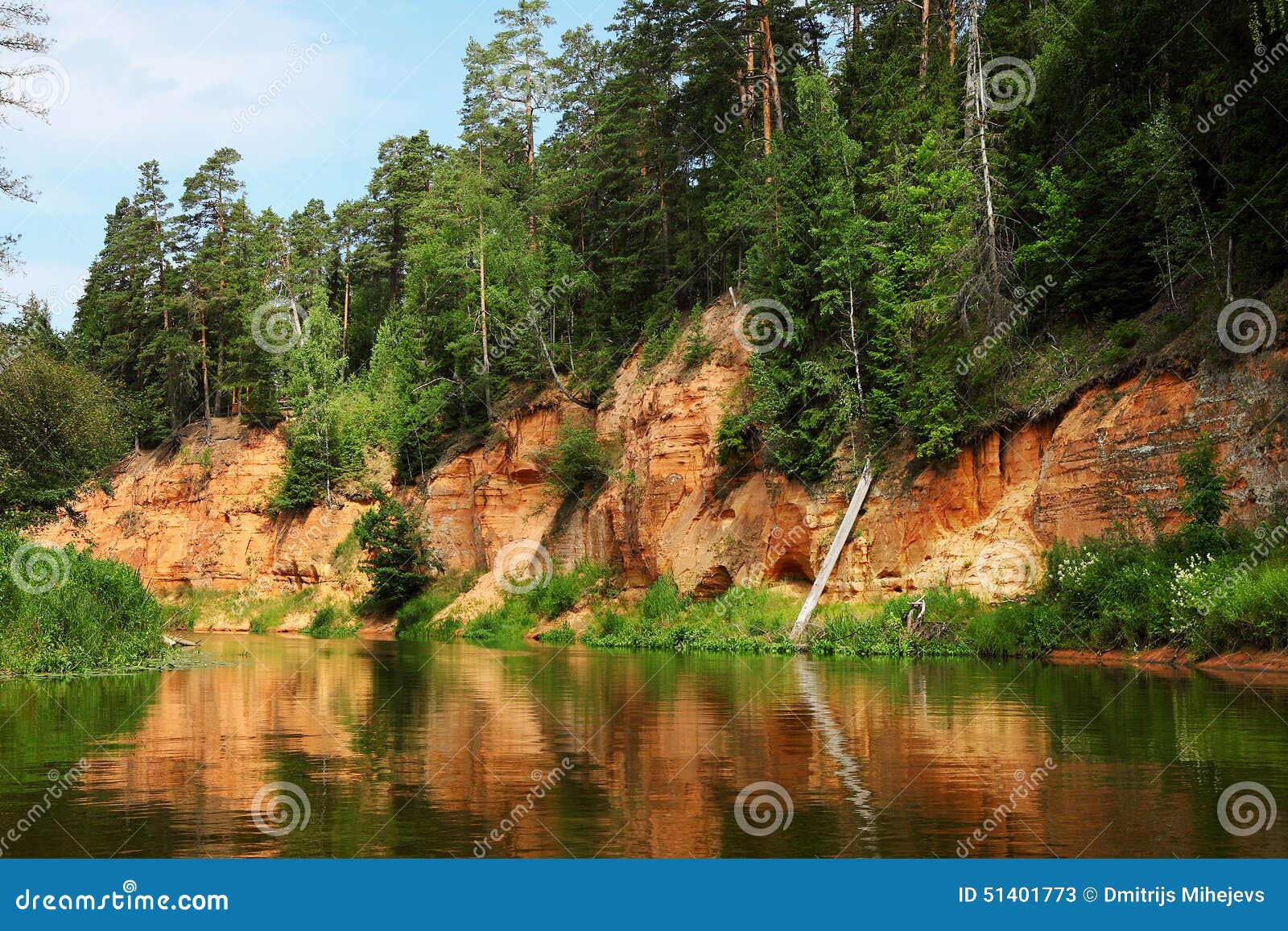 Salaca river stock image. Image of baltic, landscape - 51401773