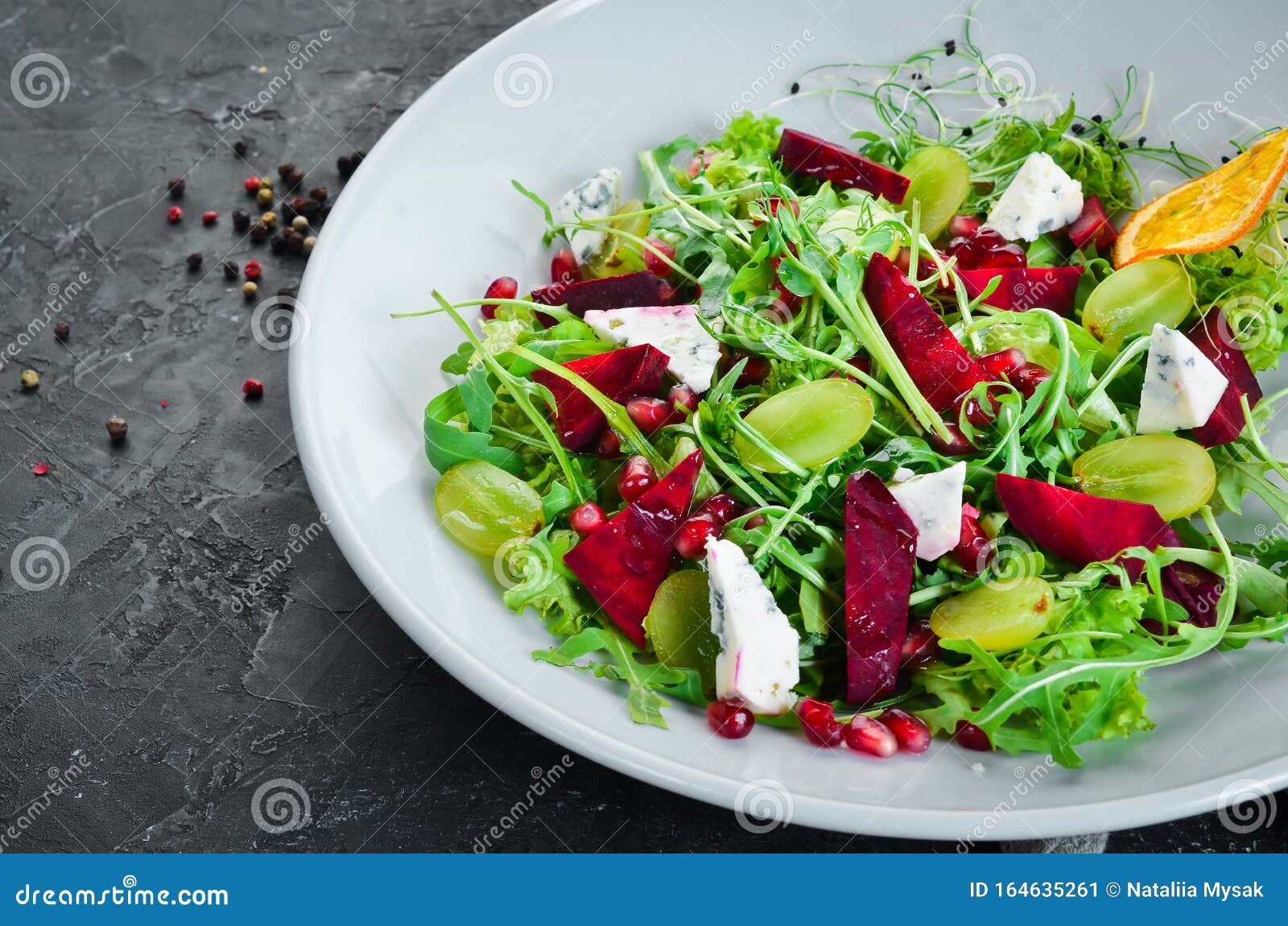 Salad. Arugula, Blue Cheese and Beet Salad Stock Image - Image of ...