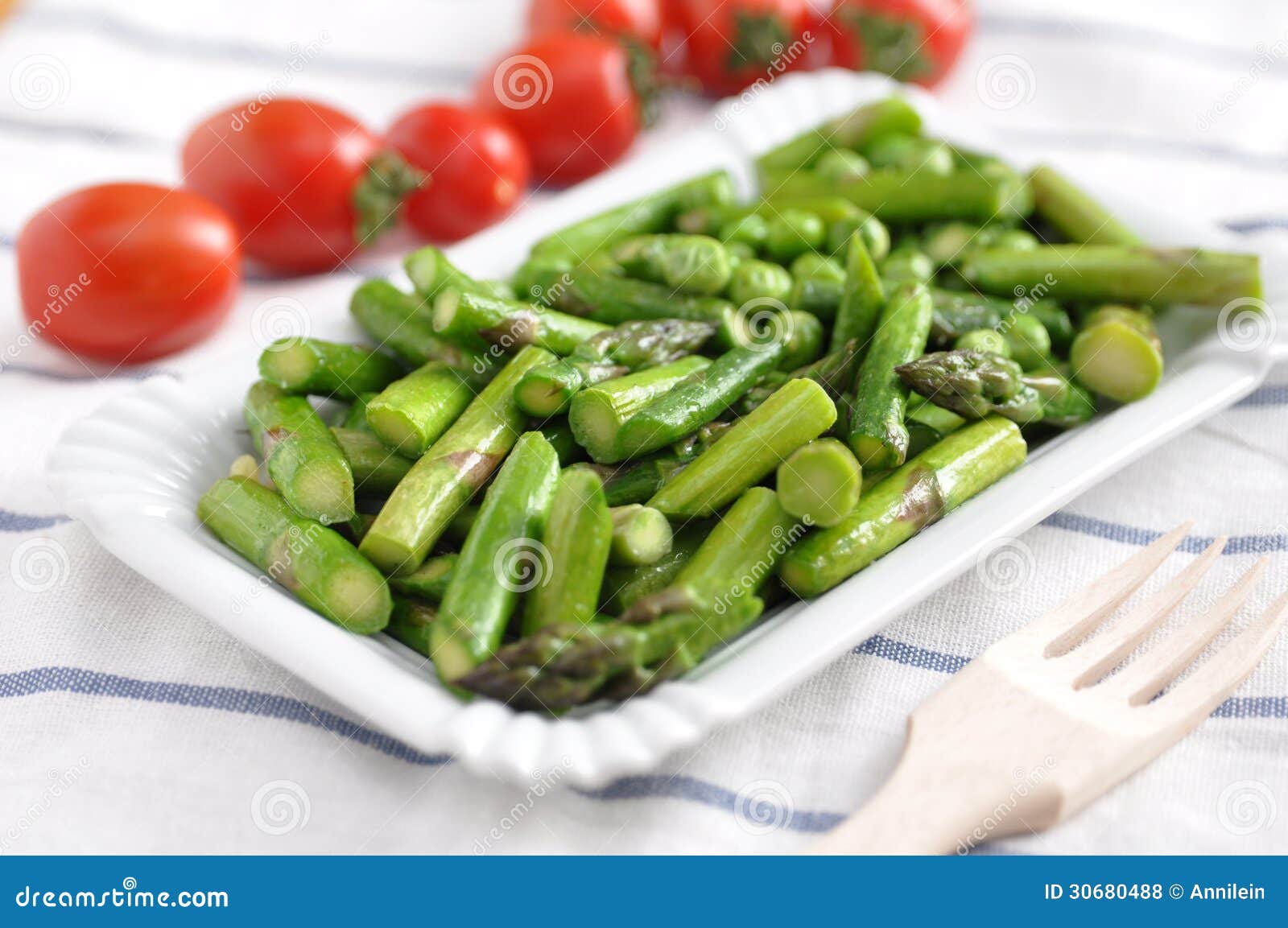 Salad with Asparagus and Peas Stock Photo - Image of lunch, light: 30680488
