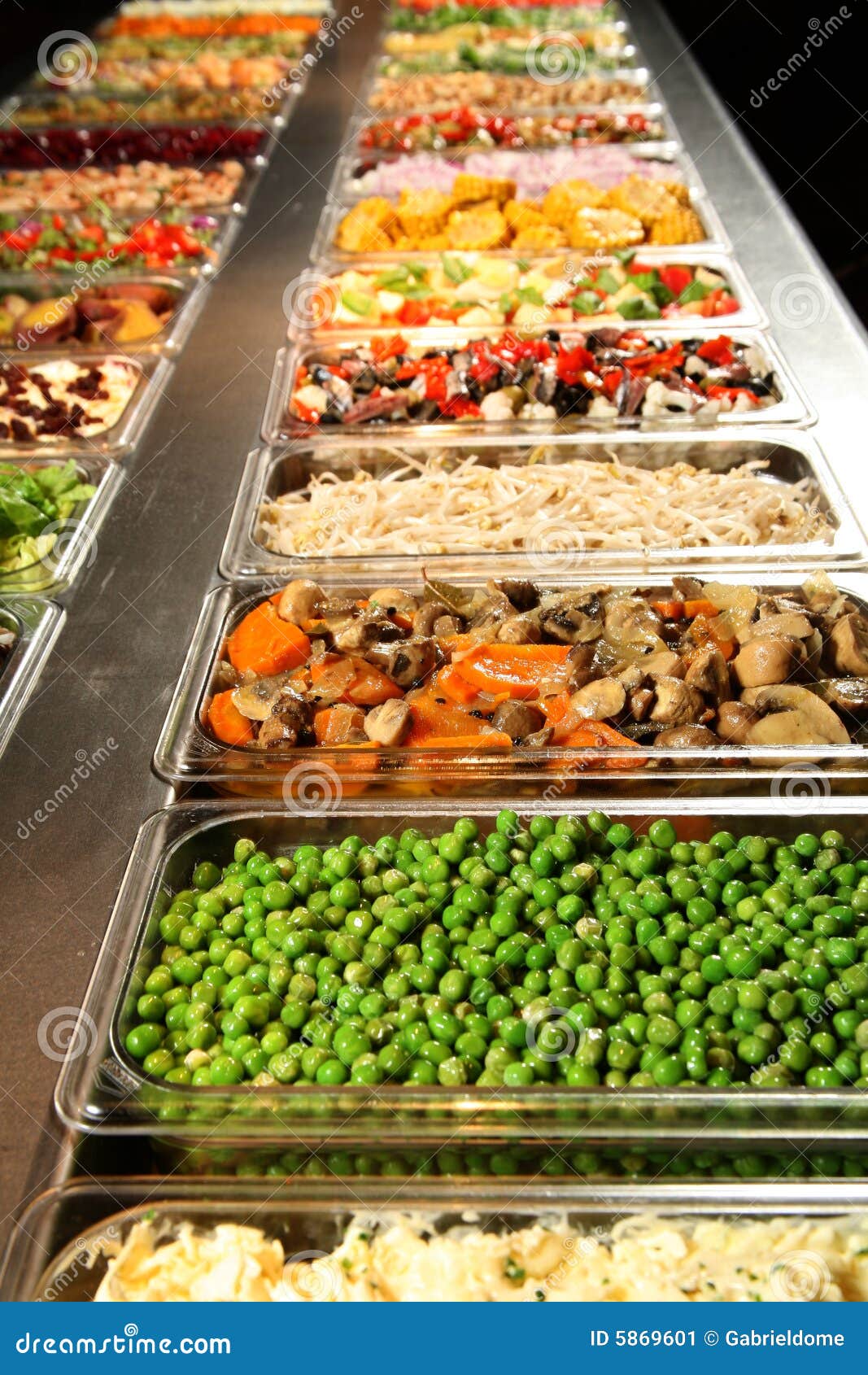 Salad Bar stock image. Image of corn, restaurant, healthy - 5869601
