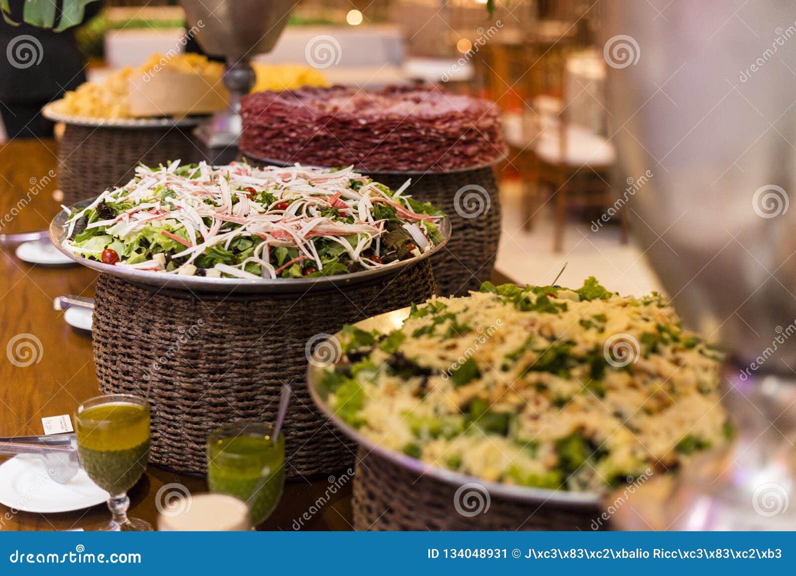 Salad bar in big event stock image. Image of event, diet - 134048931