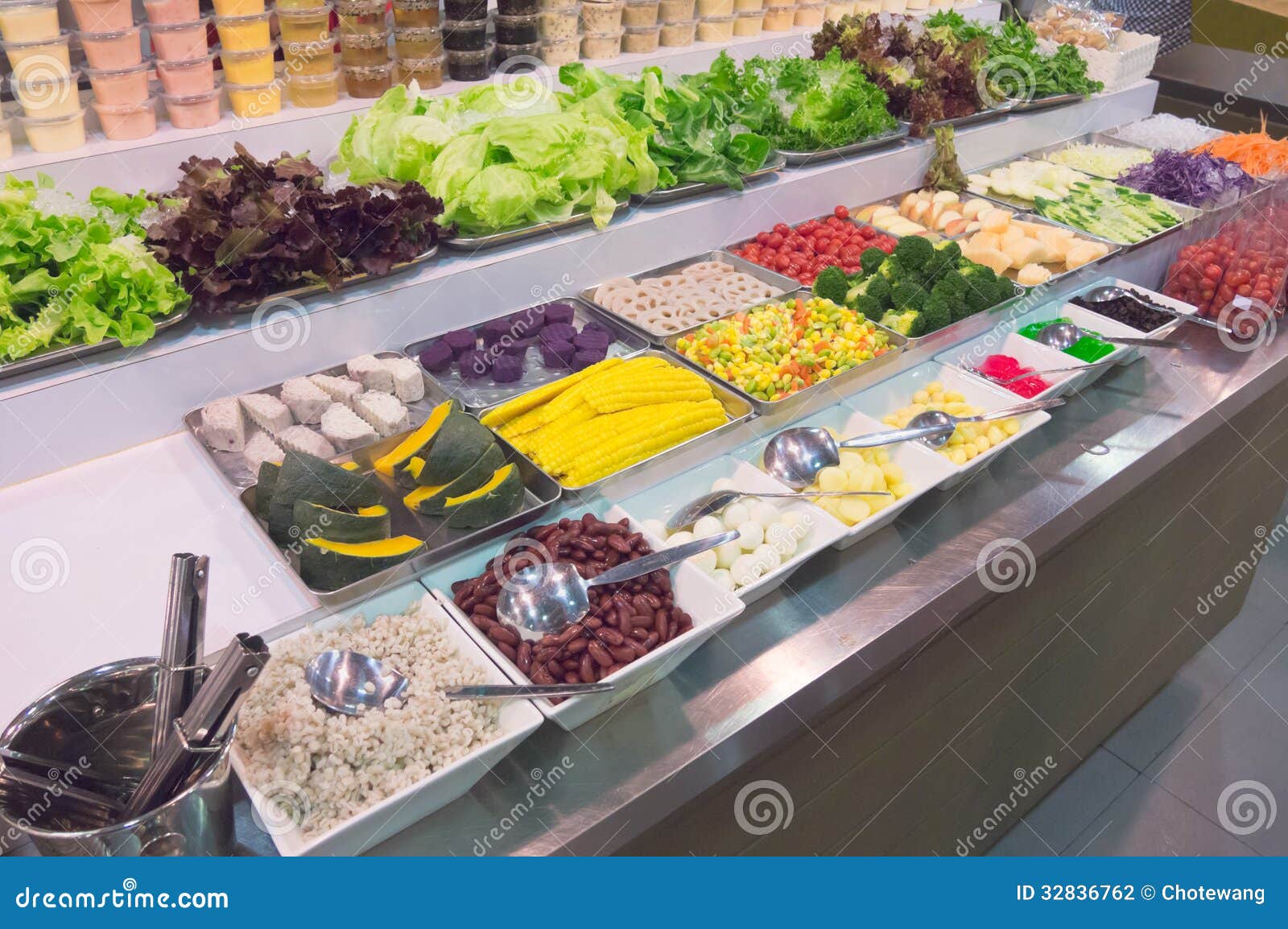 Salad bar stock photo. Image of mart, broccoli, option - 32836762
