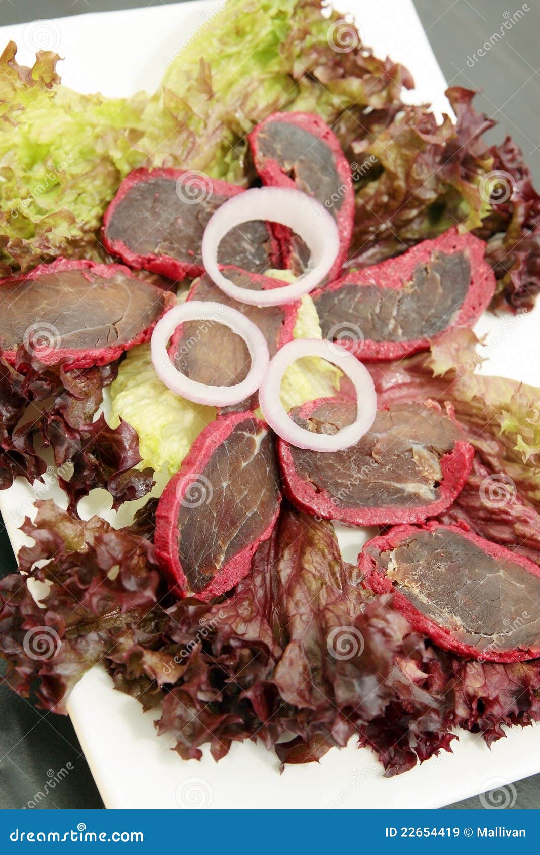 Salad from basturma stock image. Image of fast, nutrition - 22654419