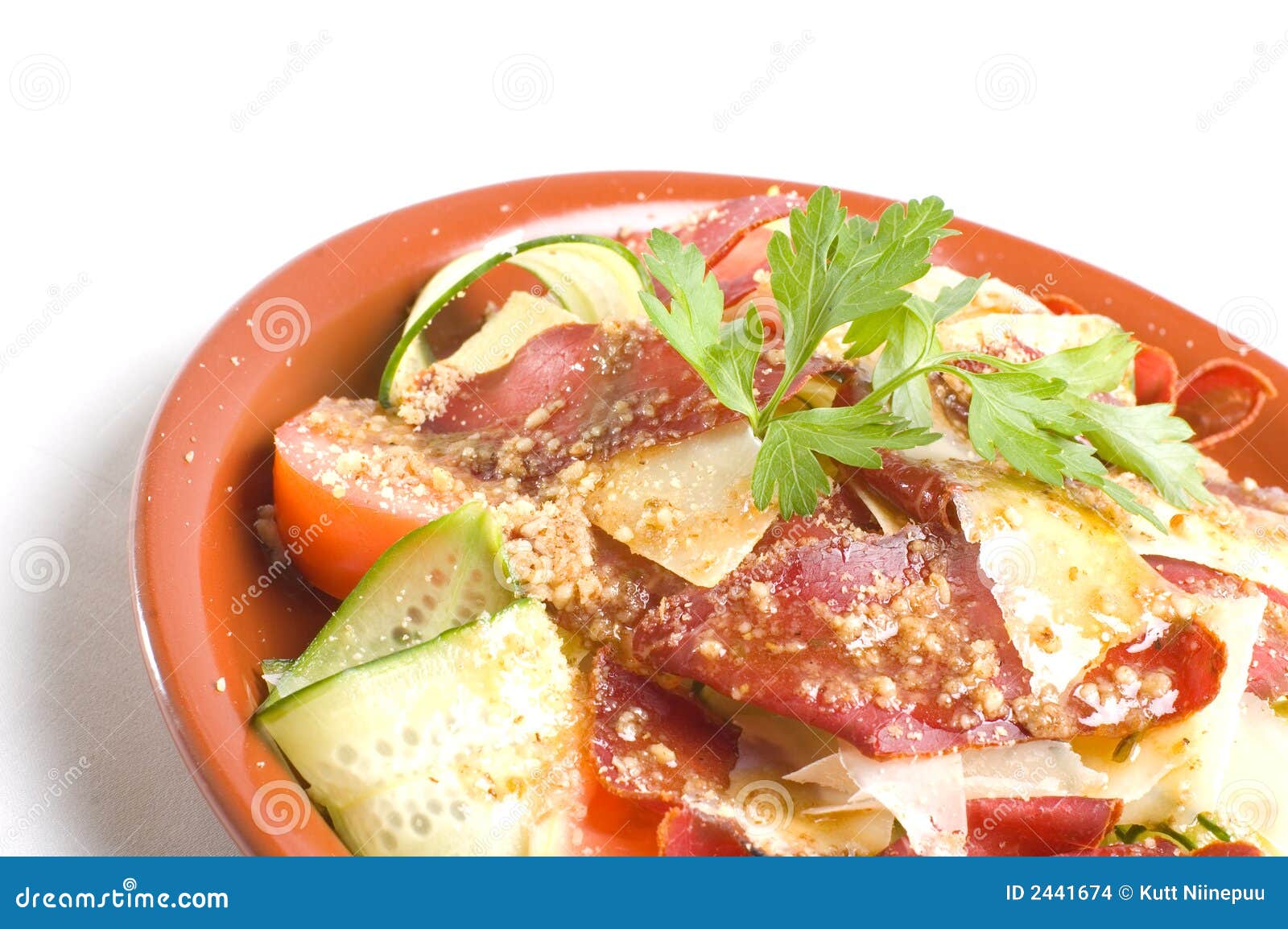 Salad with Basturma stock photo. Image of lunch, salad - 2441674