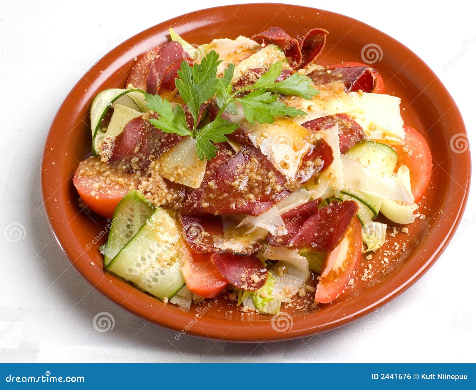 Salad with Basturma stock photo. Image of tomato, meat - 2441676