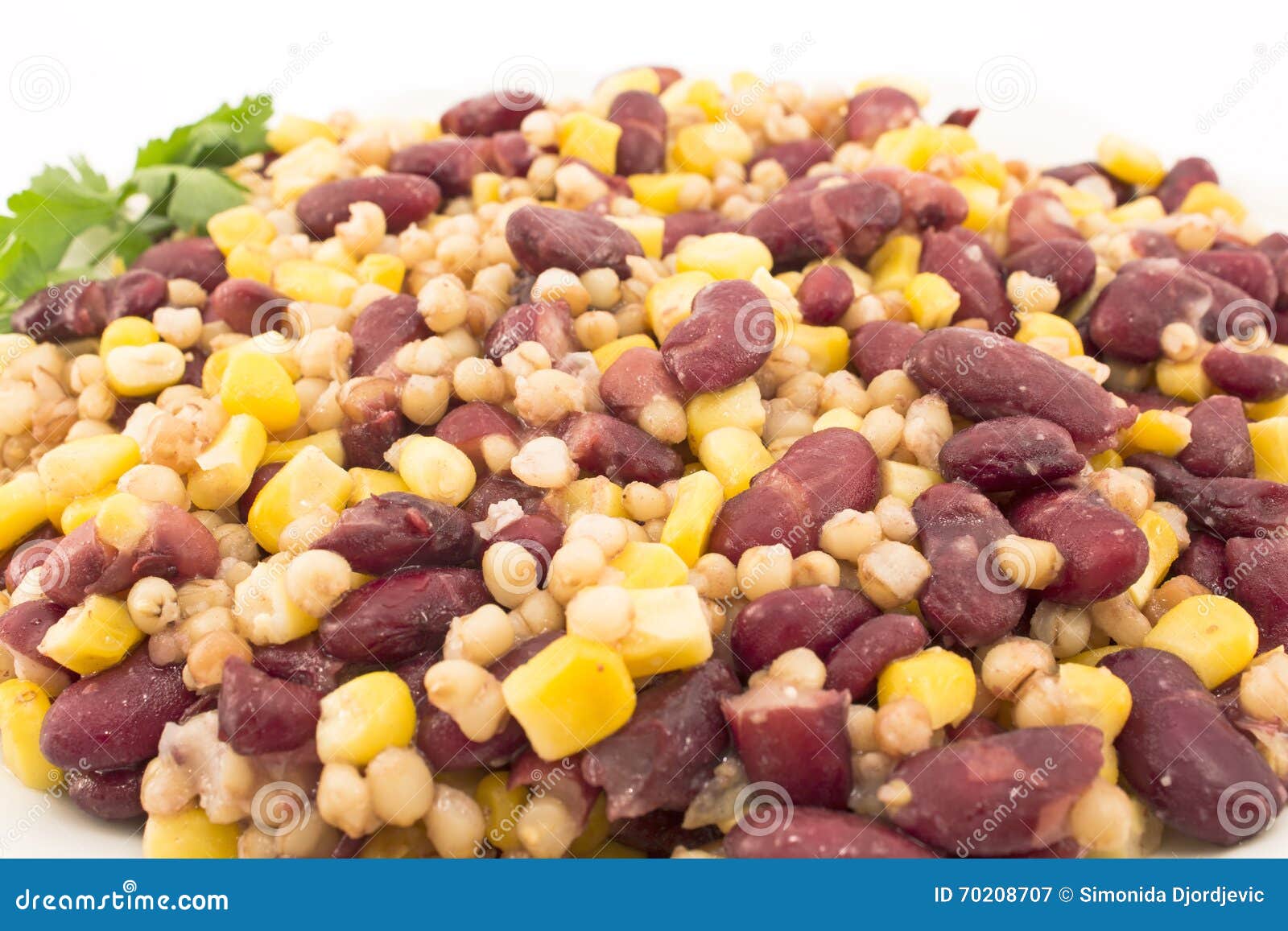 Salad of Beans, Wheat and Corn Stock Image - Image of background, corn ...