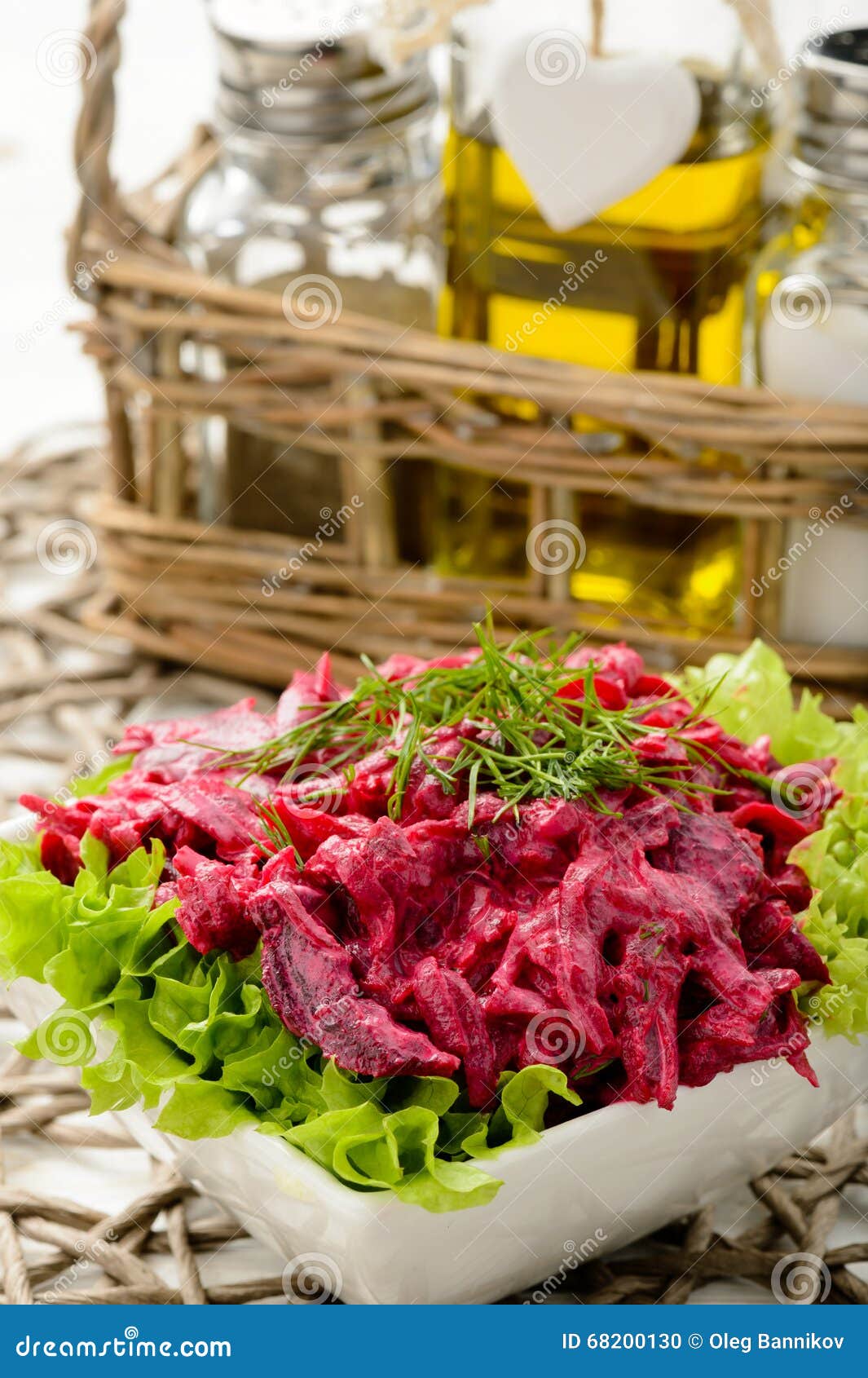 Salad with Beetroot, Mayonnaise and Garlic. Stock Photo - Image of ...