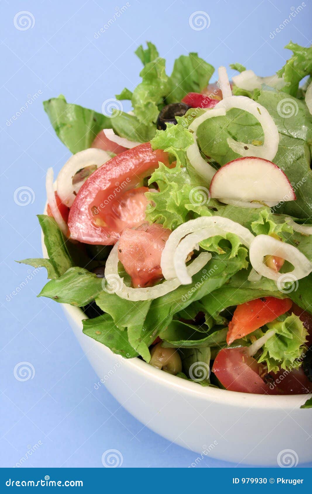 Salad on blue stock photo. Image of fresh, color, cucumber - 979930