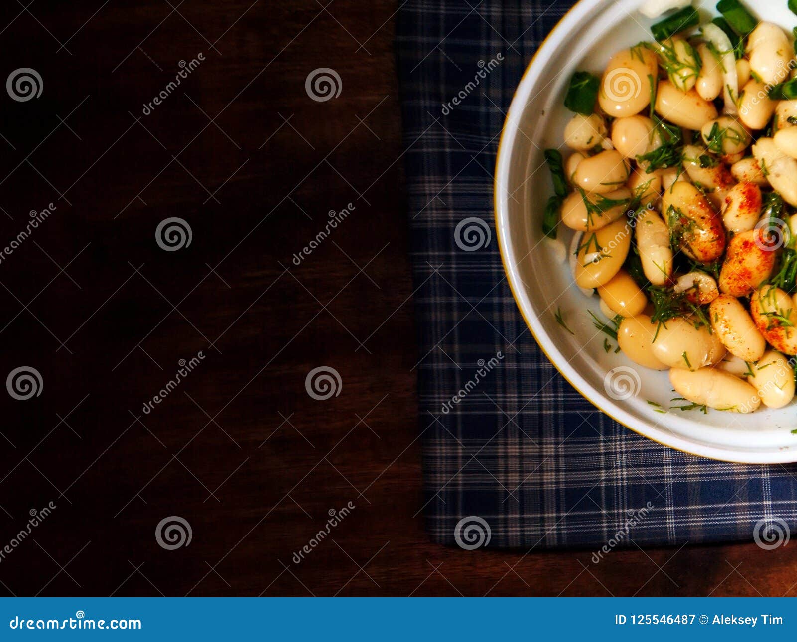Salad from Boiled String Beans. Salad on the Table Stock Image - Image ...
