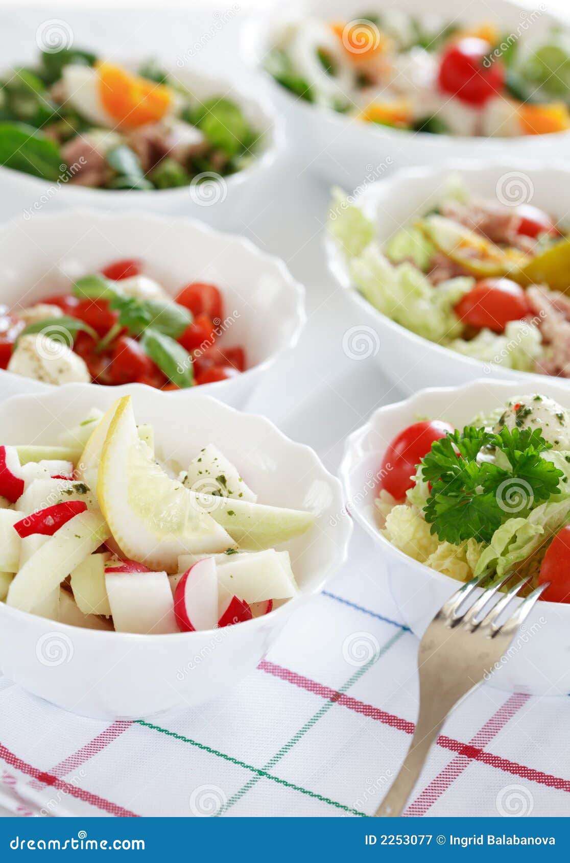 Salad buffet stock image. Image of fish, fresh, table - 2253077
