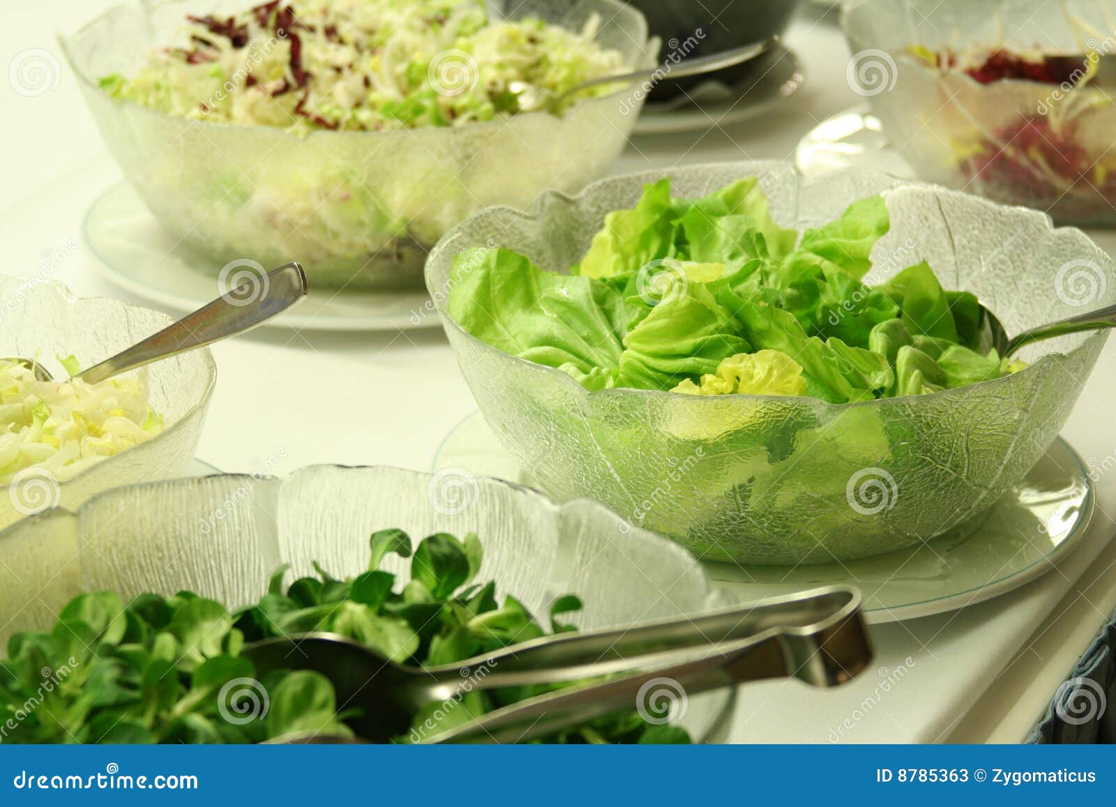 Salad buffet stock image. Image of light, closeup, cress - 8785363