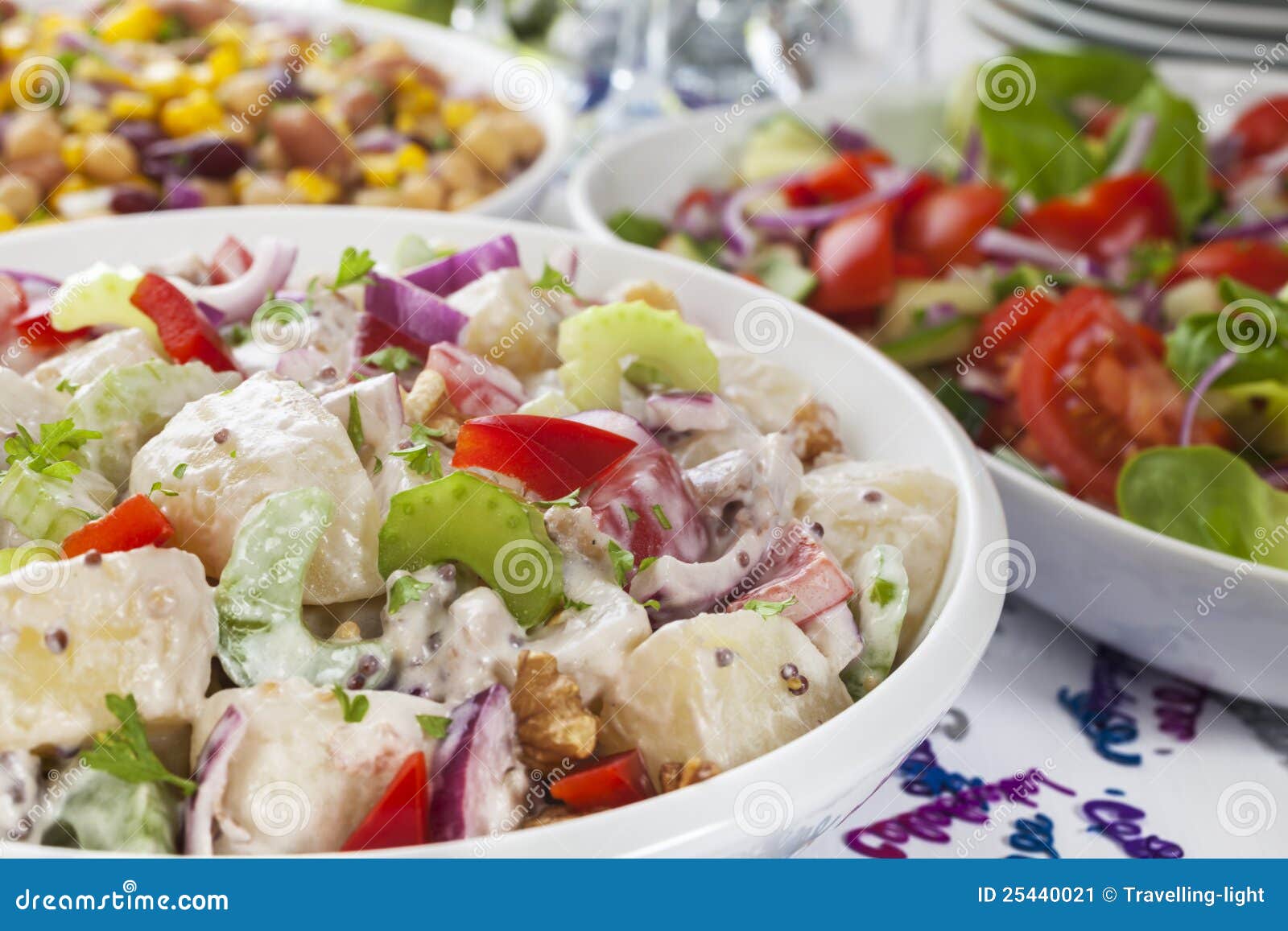 Salad Buffet Celebration stock image. Image of table - 25440021