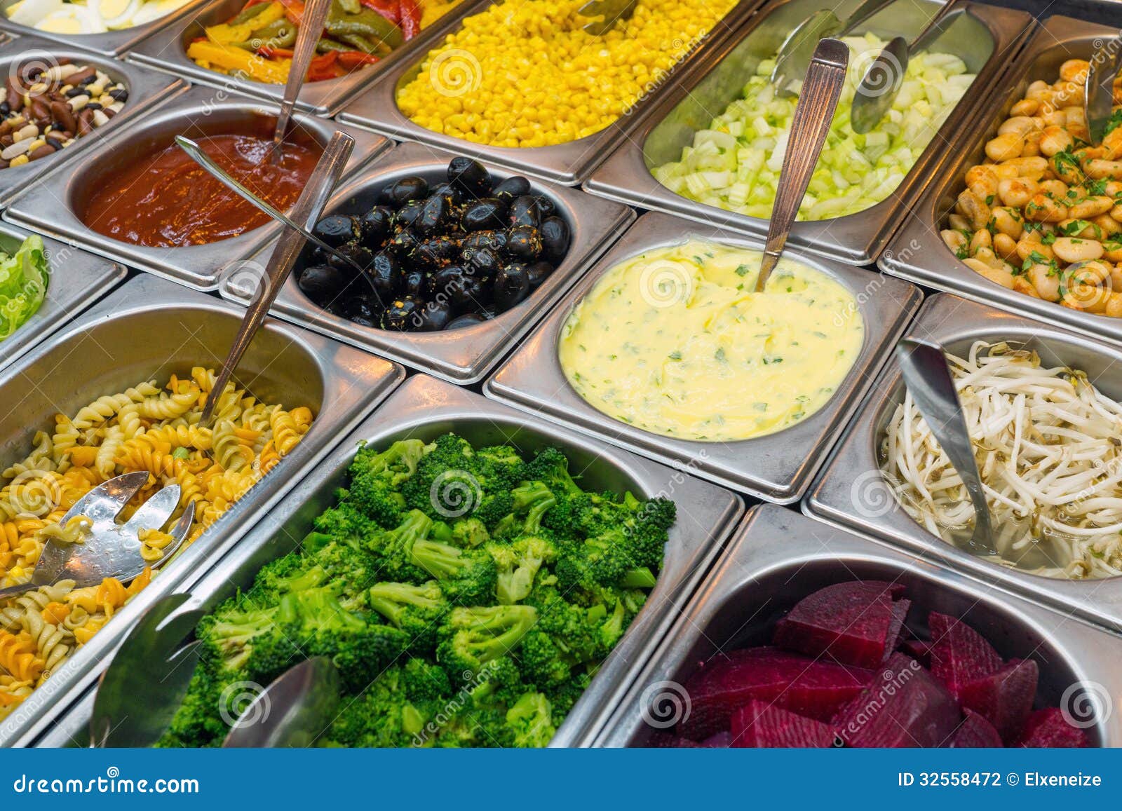 Salad buffet stock photo. Image of beet, chopped, choice - 32558472