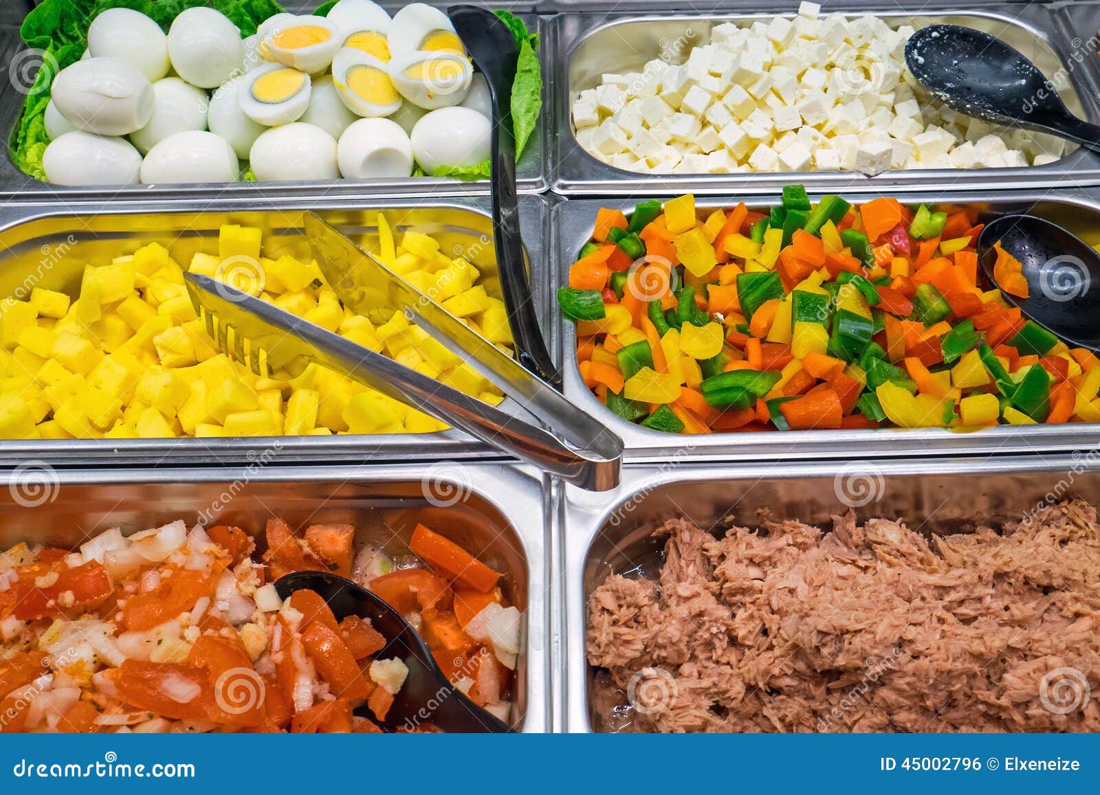 Salad buffet stock photo. Image of plate, meal, choice - 45002796