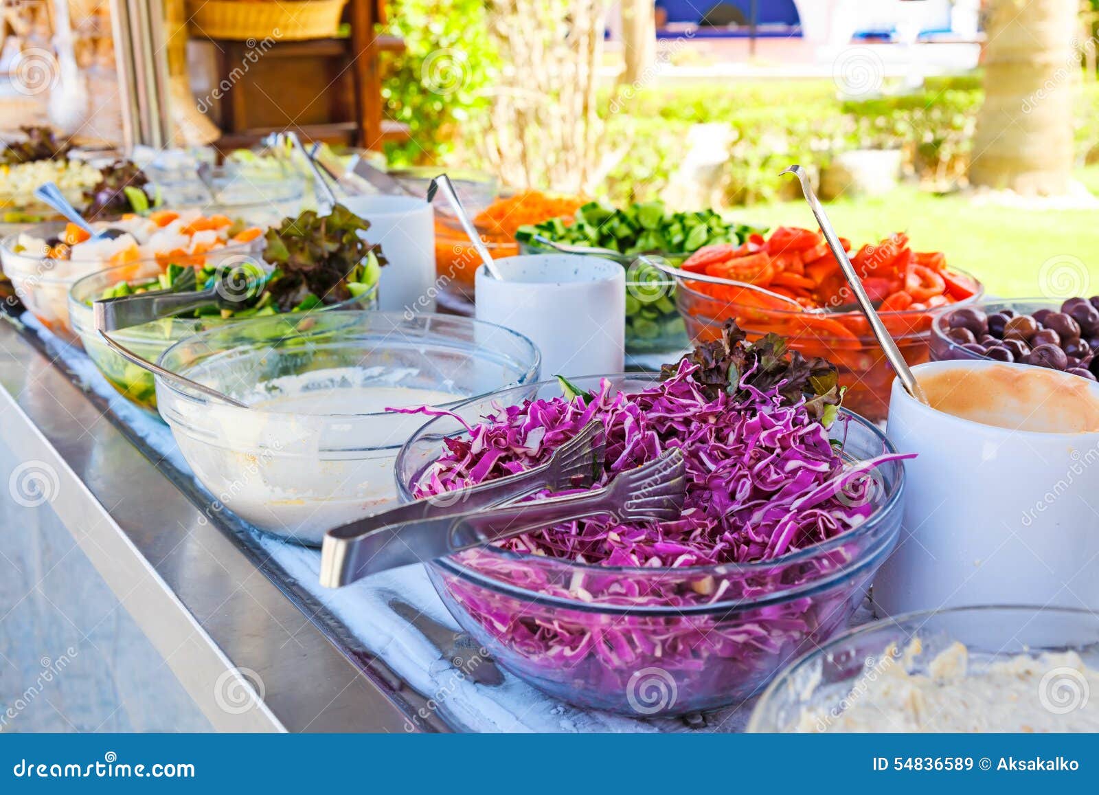 Salad buffet. stock image. Image of industry, celebration - 54836589