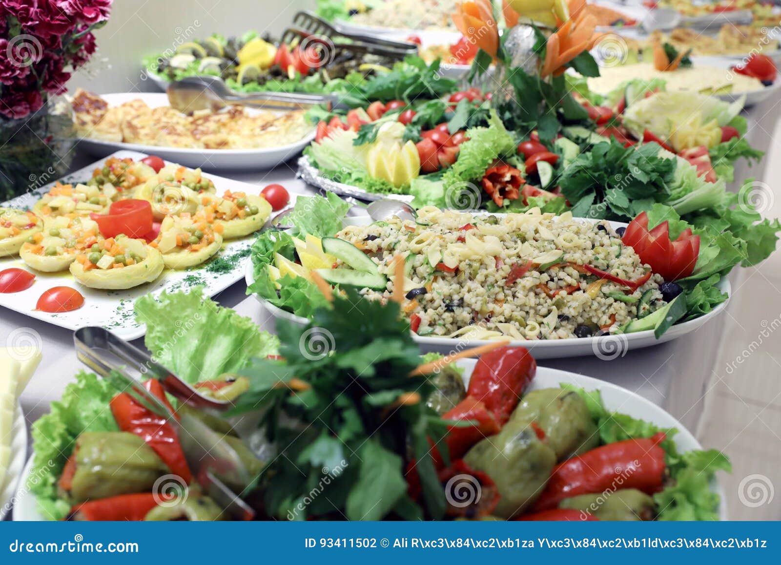 Salad buffet stock photo. Image of buffet, containers - 93411502