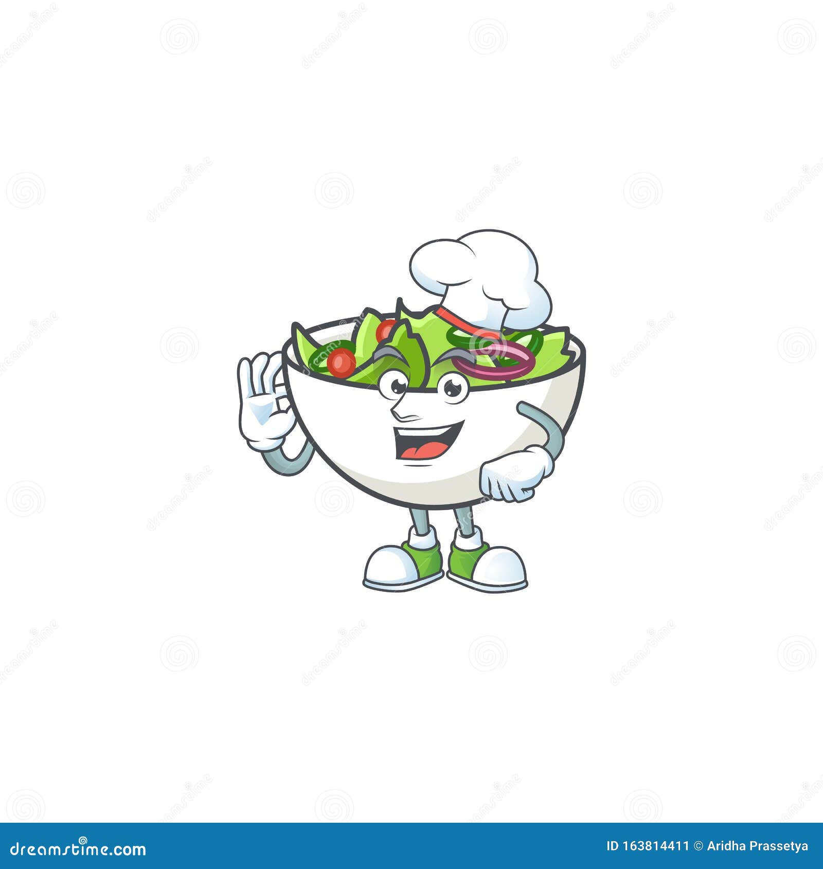 Salad of Chef Character in the Cartoon Stock Vector - Illustration of ...