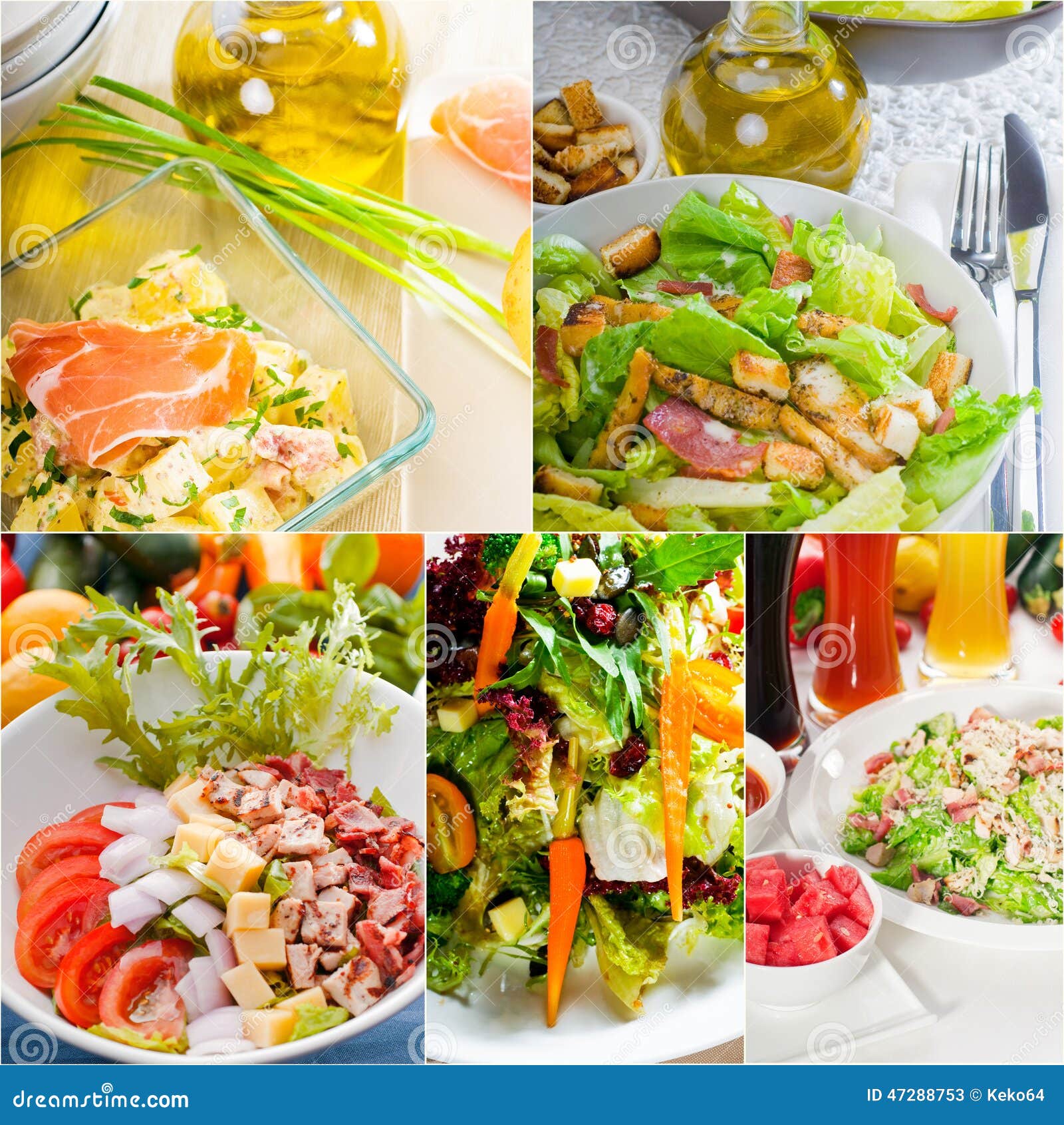 Salad Collage Composition Nested on Frame Stock Image - Image of ...