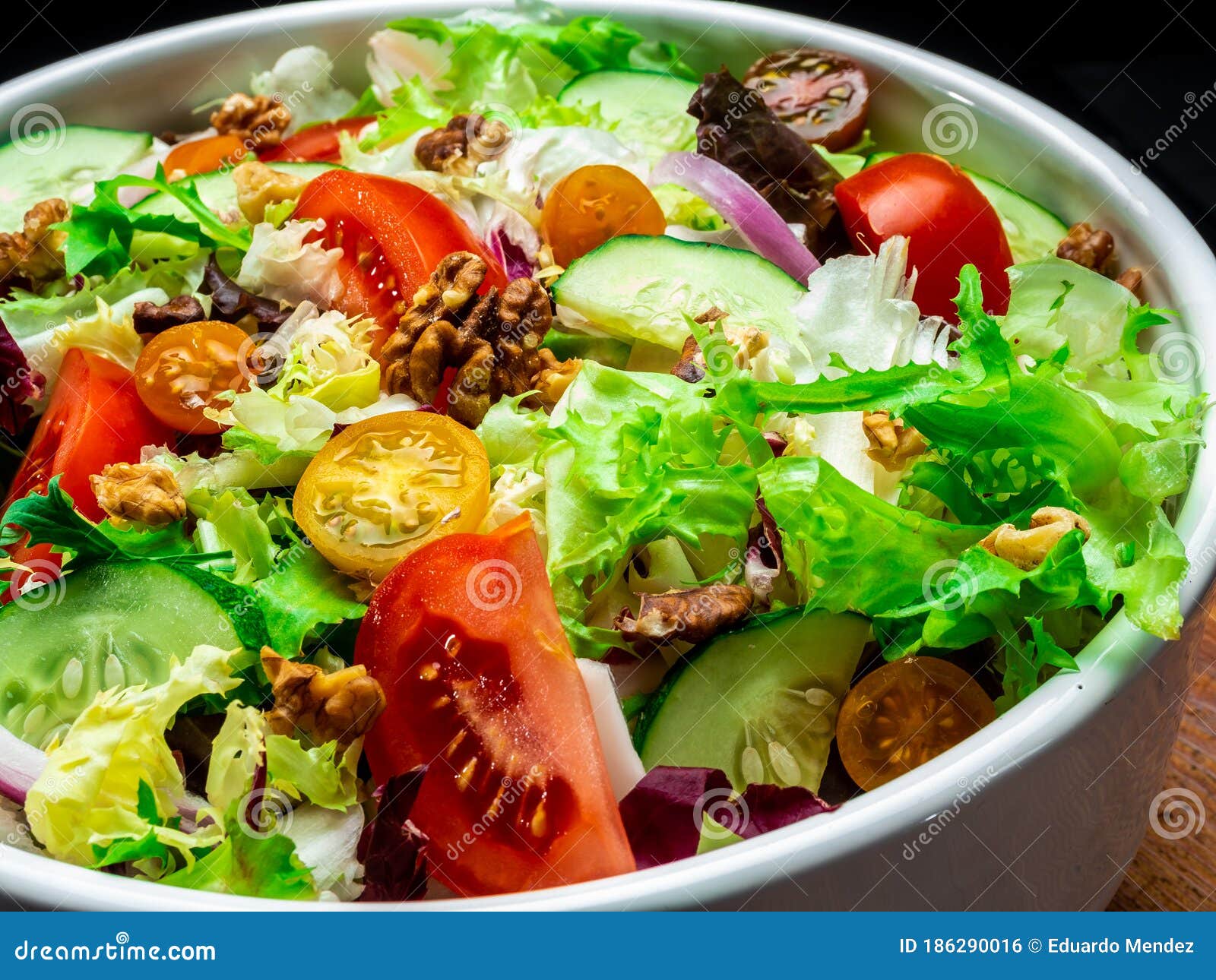 Salad of Different Types of Lettuce Stock Photo - Image of culinary ...