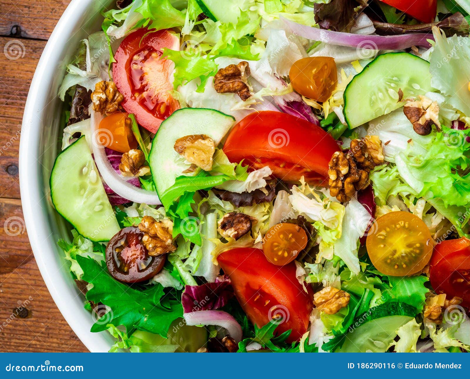 Salad of Different Types of Lettuce Stock Photo - Image of diet, fresh ...