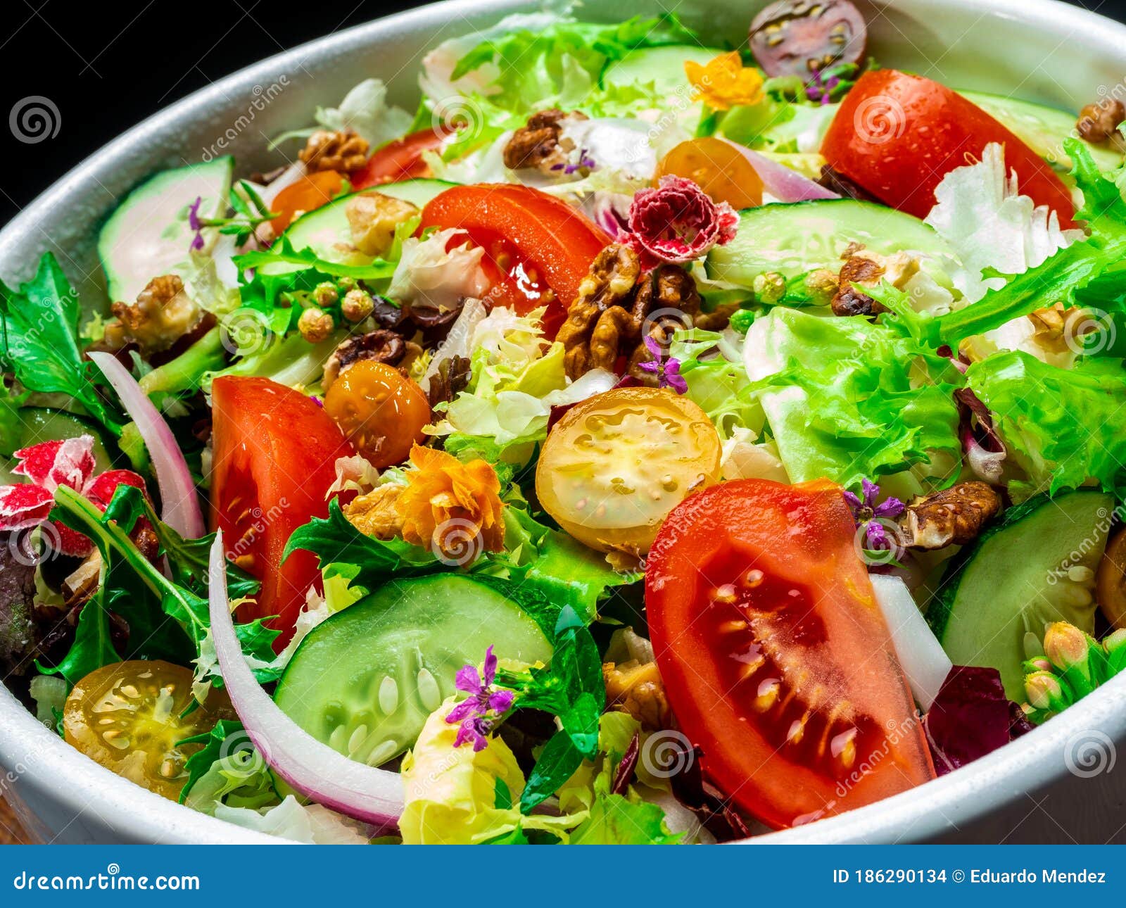 Salad of Different Types of Lettuce Stock Photo - Image of gourmet ...