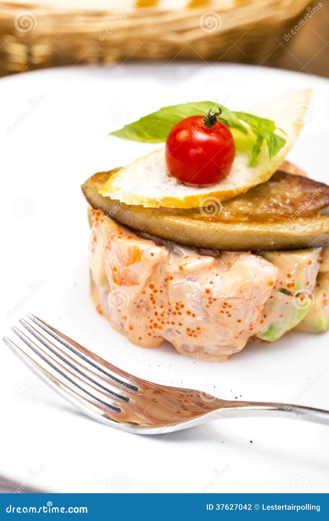 Salad and fish roe stock photo. Image of food, slice - 37627042