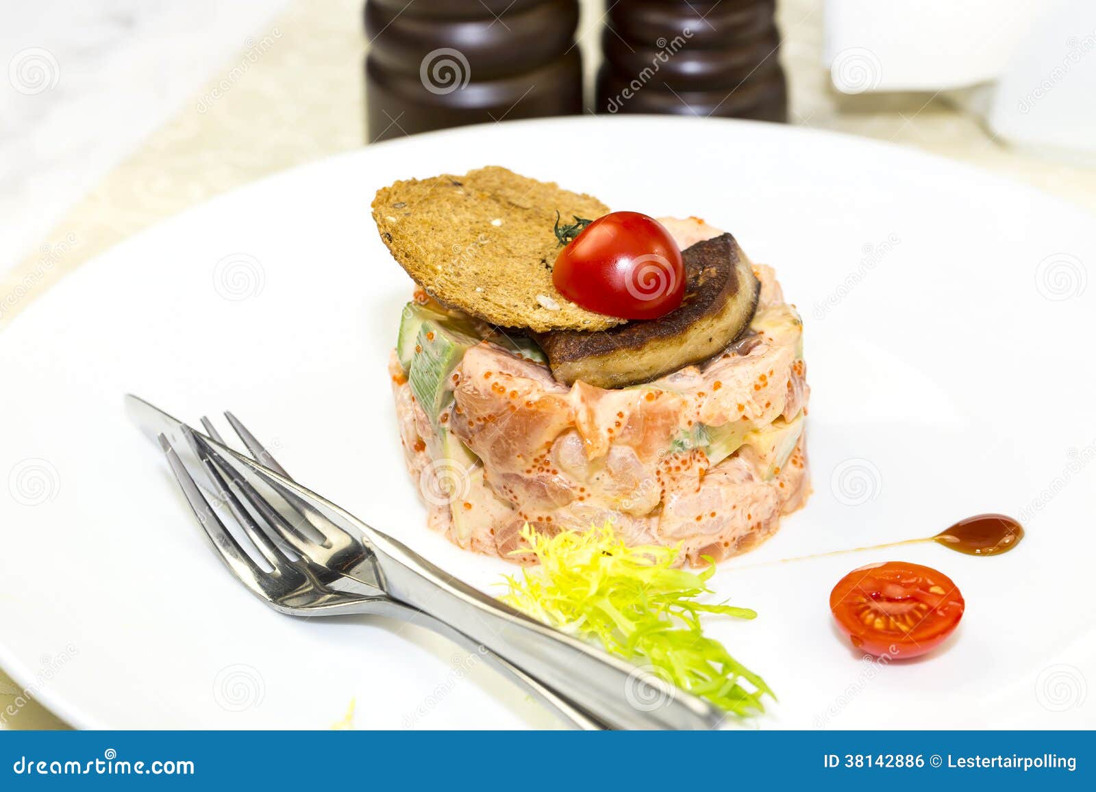 Salad and fish roe stock photo. Image of meal, fresh - 38142886