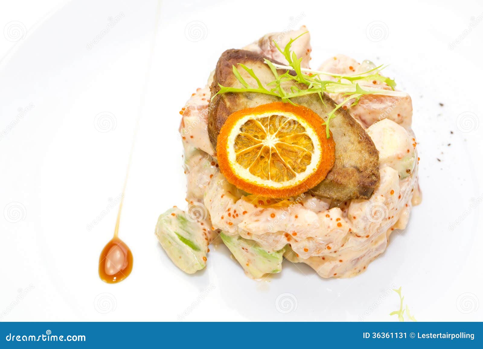 Salad and fish roe stock image. Image of european, natural - 36361131