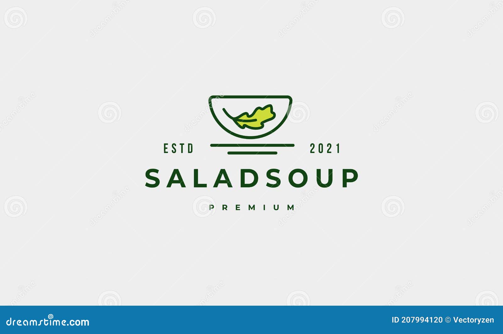 Salad Food Logo Vector Design Illustration Stock Vector - Illustration ...