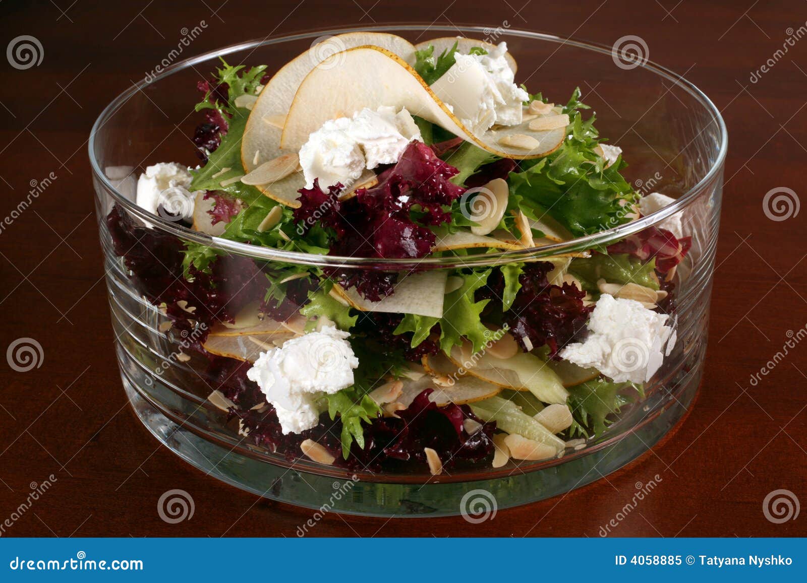 Salad in glass stock image. Image of brown, food, glass - 4058885