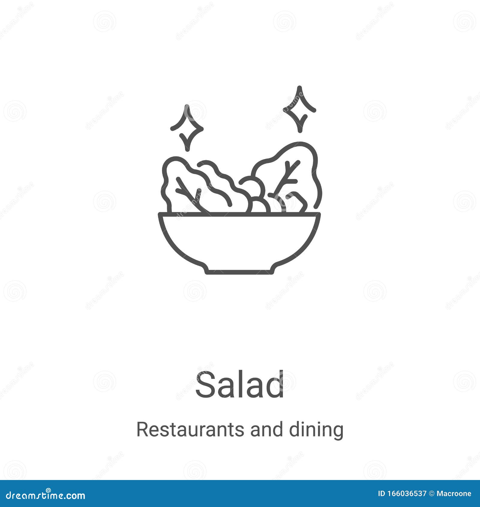 Salad Icon Vector from Restaurants and Dining Collection. Thin Line ...