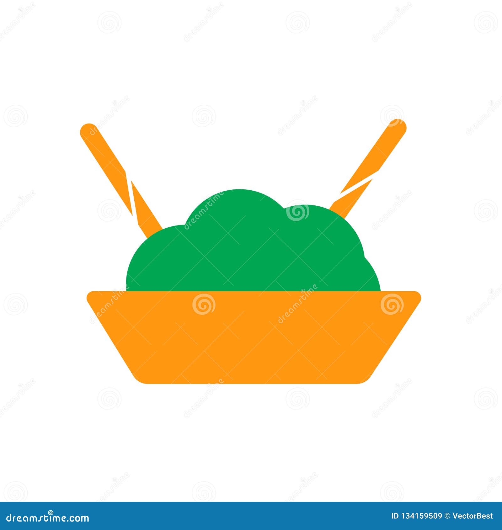 Salad Icon Vector Sign and Symbol Isolated on White Background Stock ...