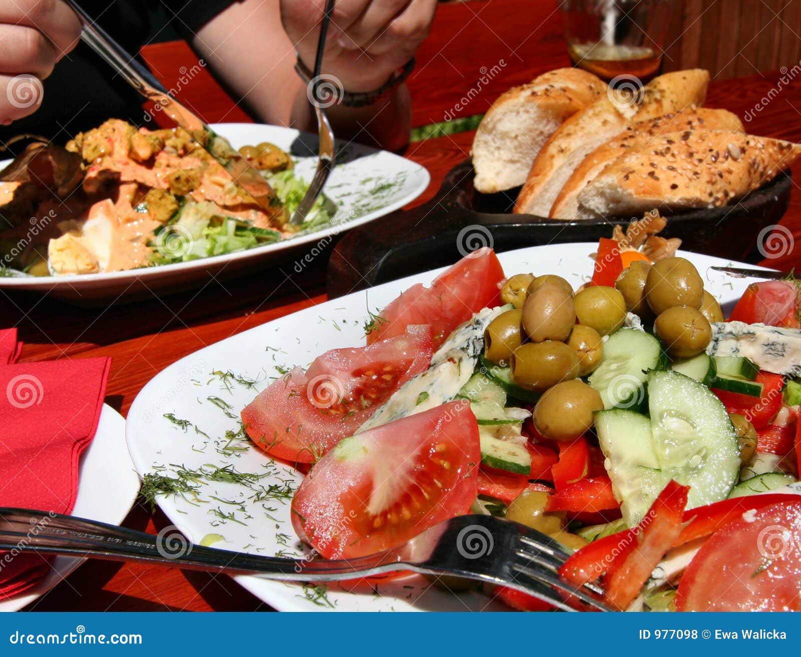 Salad for lunch stock photo. Image of lunch, light, calories - 977098