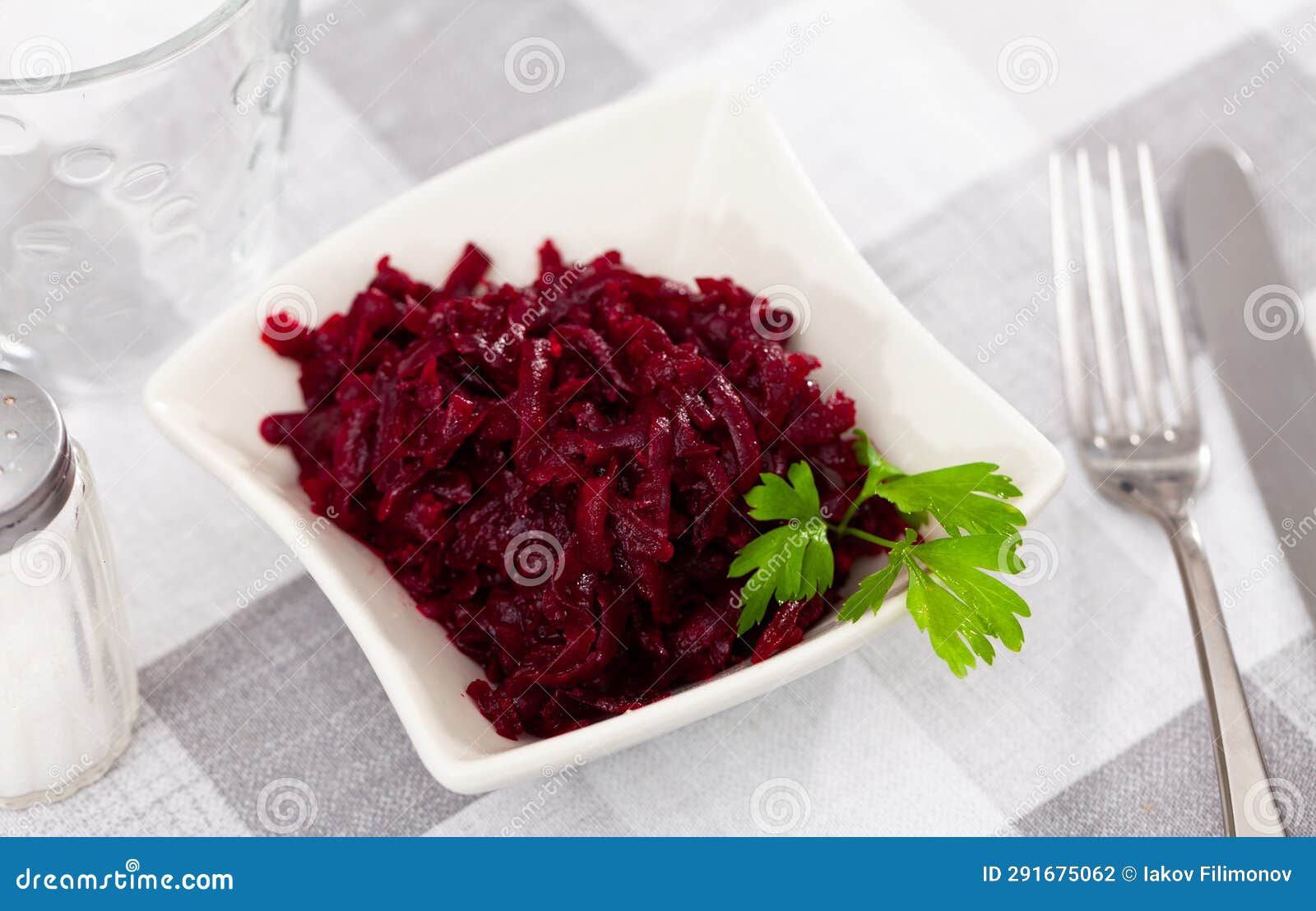 Salad Made of Grated Beetroot on Table Stock Photo - Image of natural ...