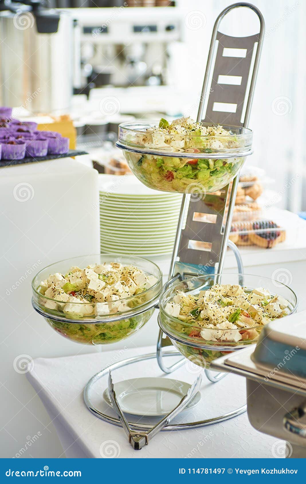 Lettuce on a stand stock image. Image of table, salad - 114781497