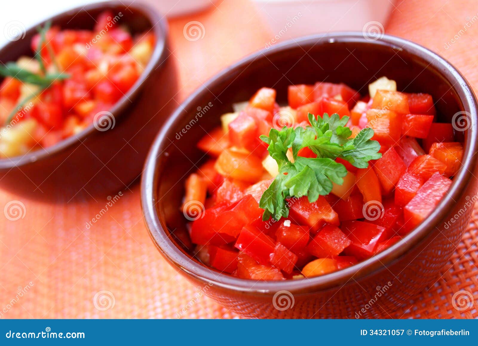 Salad of paprika stock image. Image of healthy, freshness - 34321057