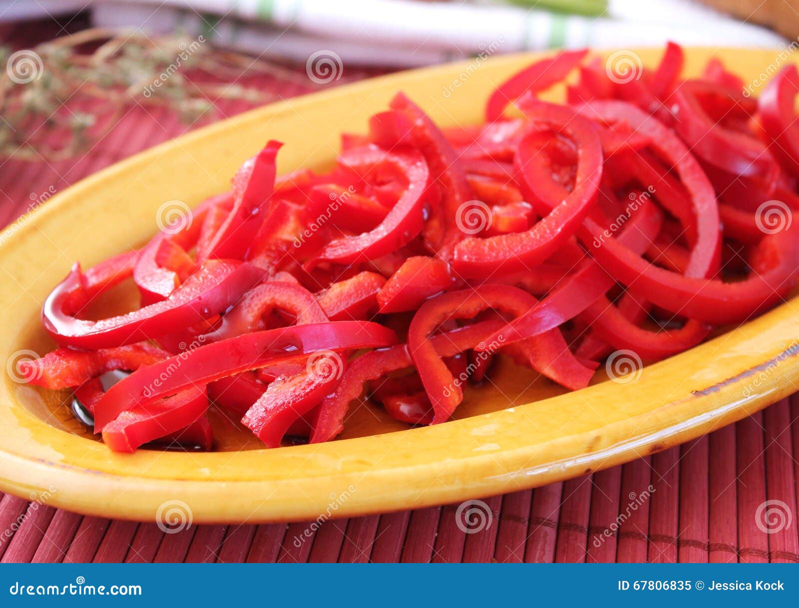 Salad of paprika stock image. Image of snack, starter - 67806835