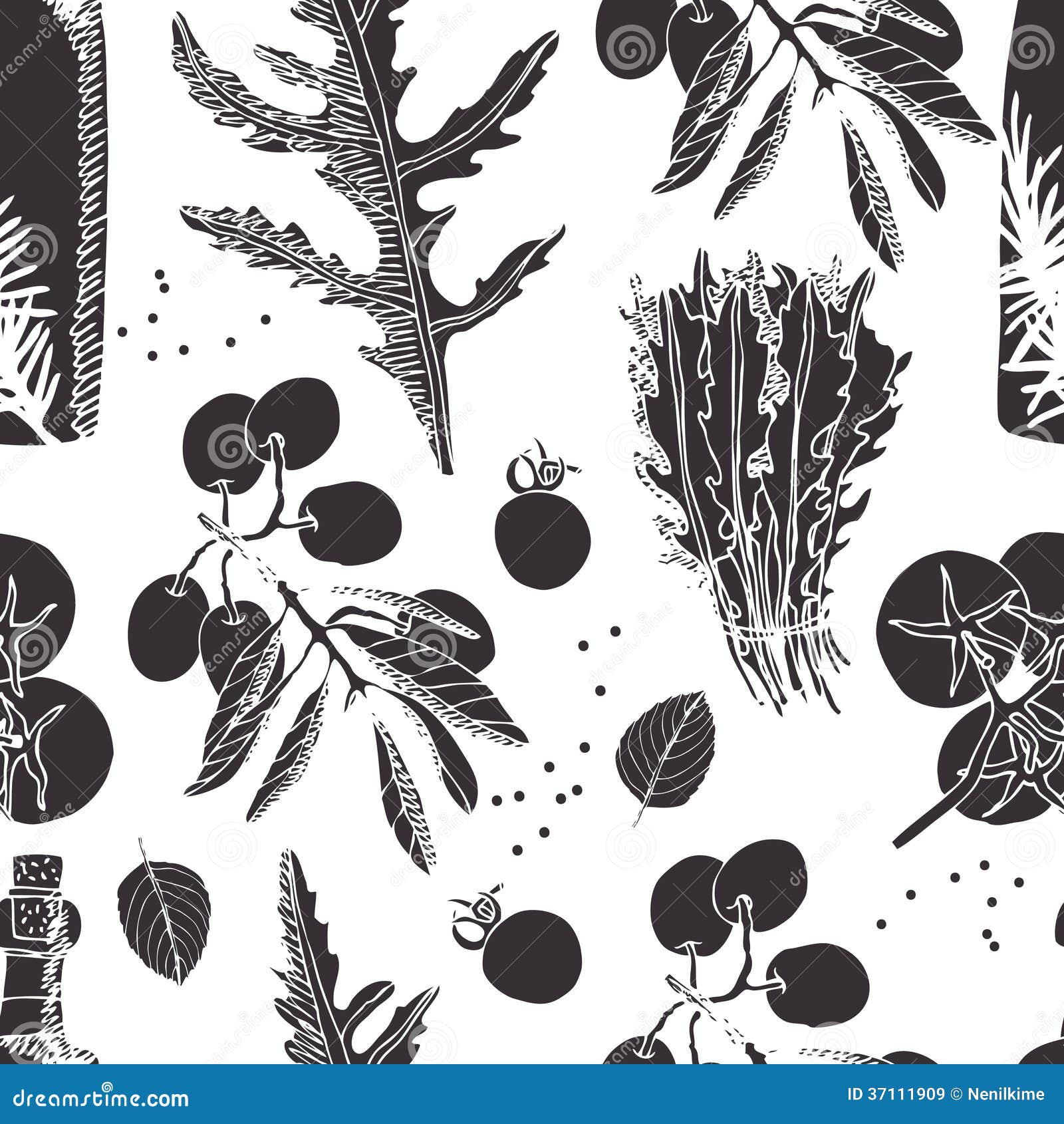 Salad pattern stock vector. Illustration of lettuce, catering - 37111909