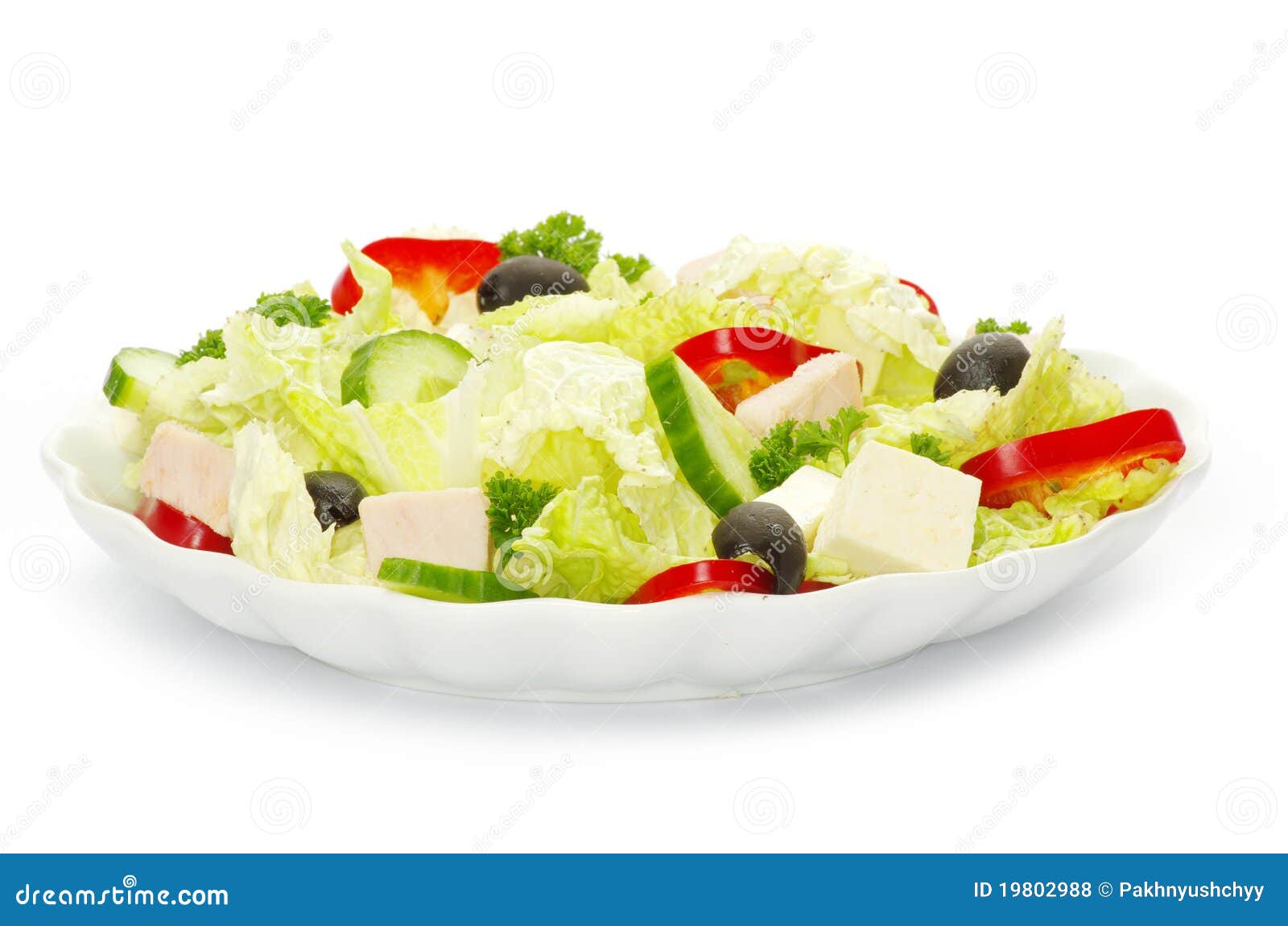 Salad in plate stock photo. Image of greens, health, dinner - 19802988