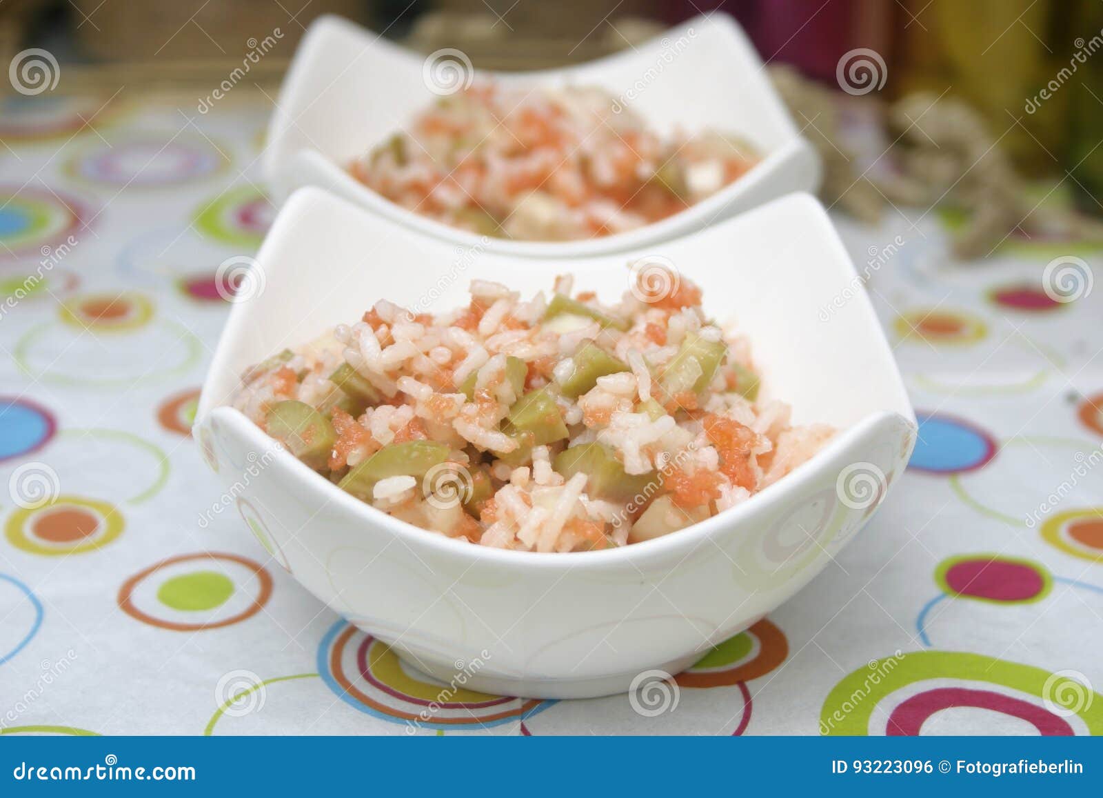 Salad of rice stock photo. Image of rice, starter, ricesalad - 93223096