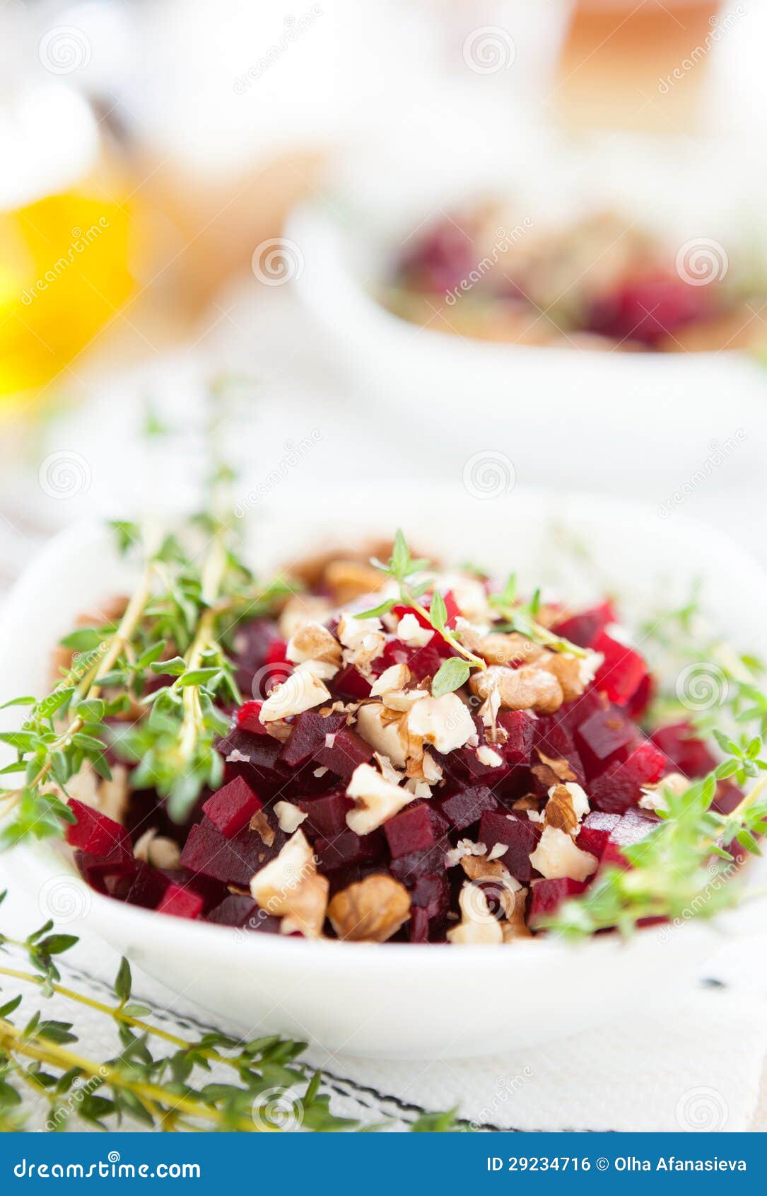 Salad of Roasted Beets and Walnuts Stock Photo - Image of freshness ...