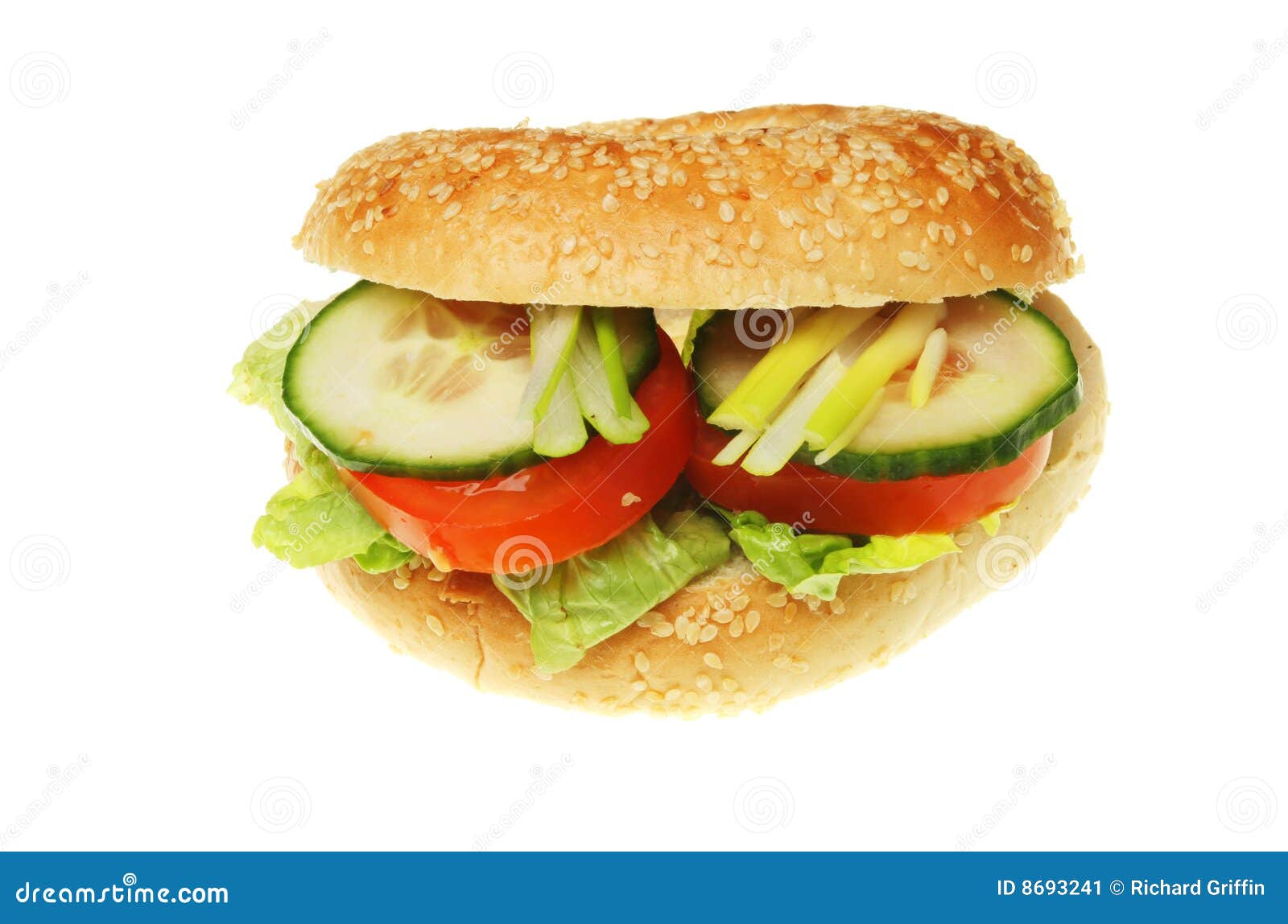 Salad roll stock image. Image of bagel, isolated, healthy - 8693241