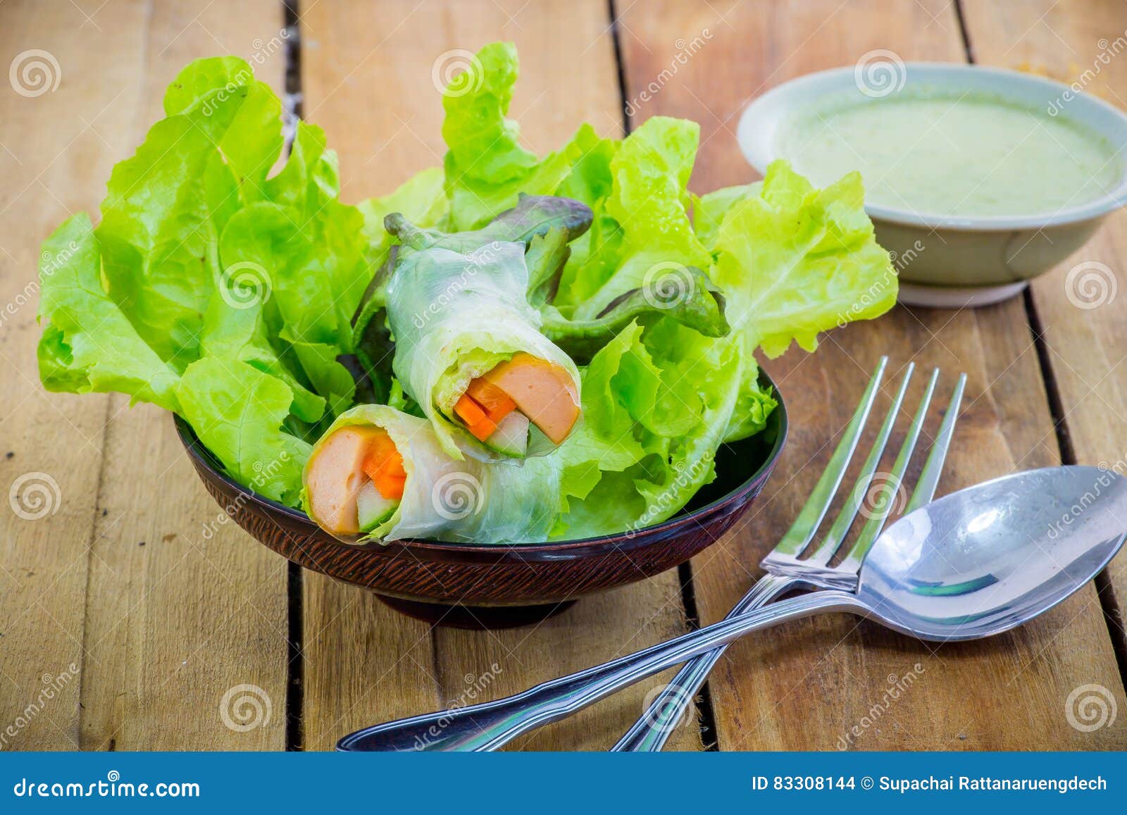 Salad roll stock photo. Image of rolls, asia, diet, background - 83308144