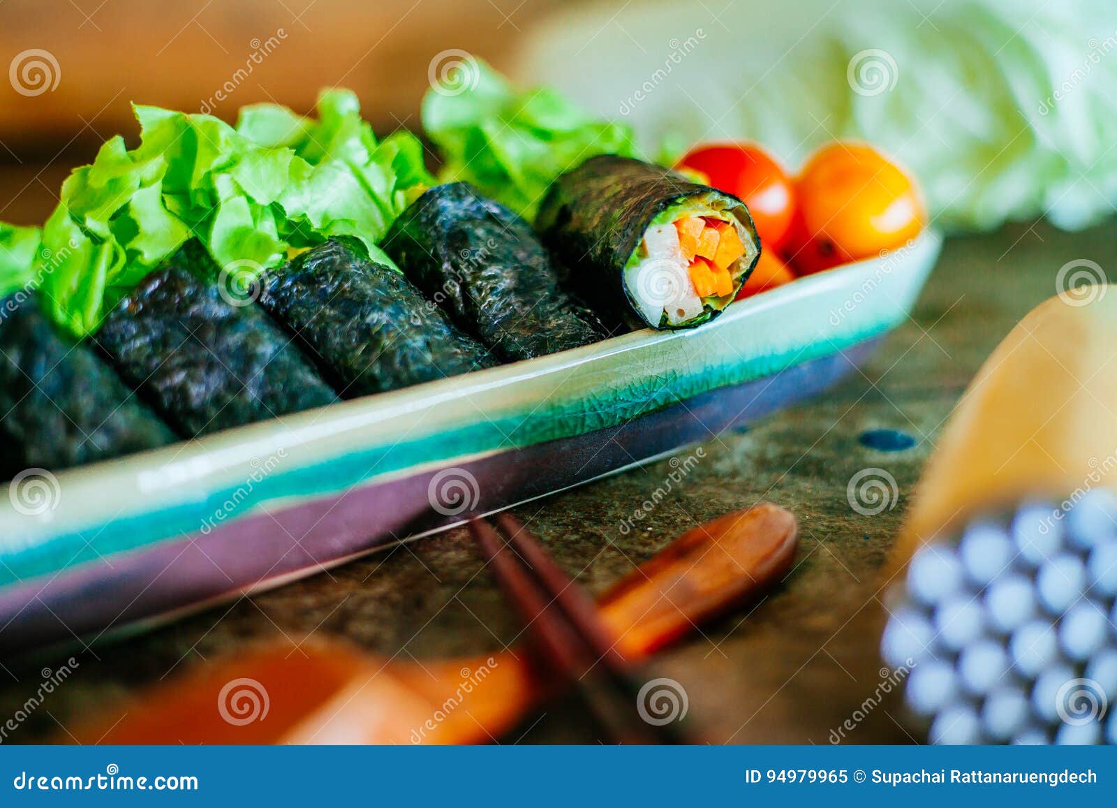 Salad roll stock image. Image of roll, shrimp, appetizer - 94979965