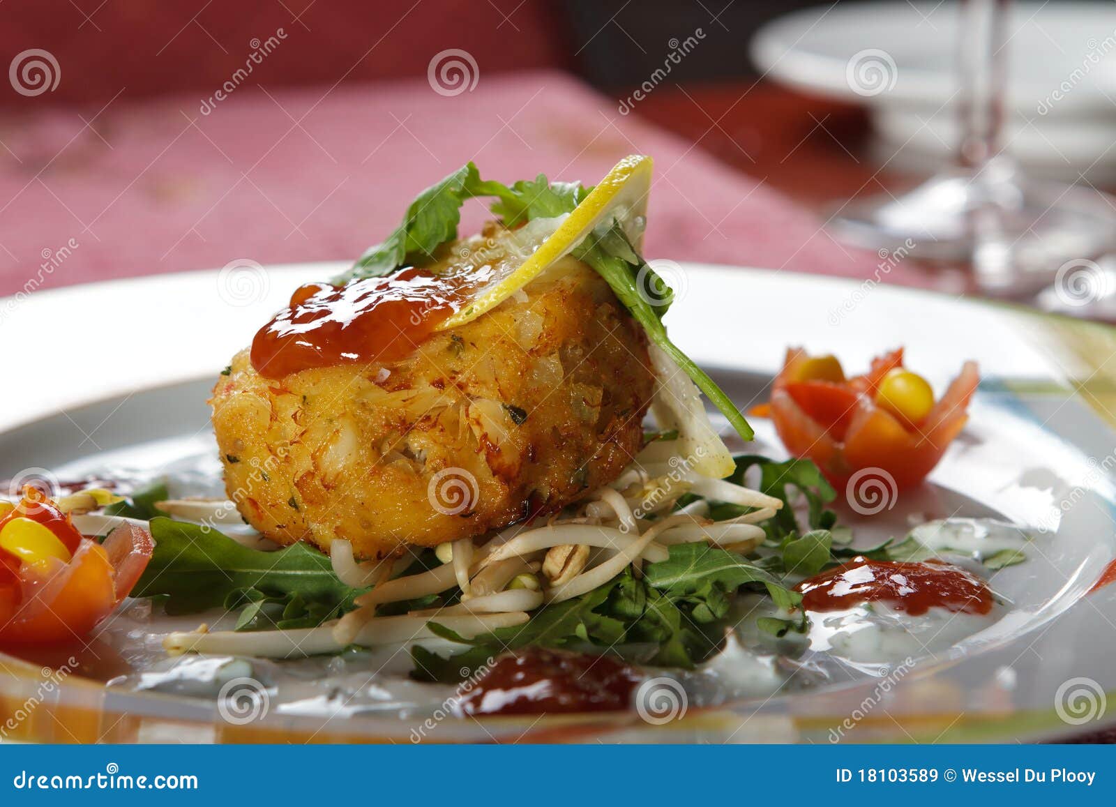 Salad served on a plate stock image. Image of freshness - 18103589
