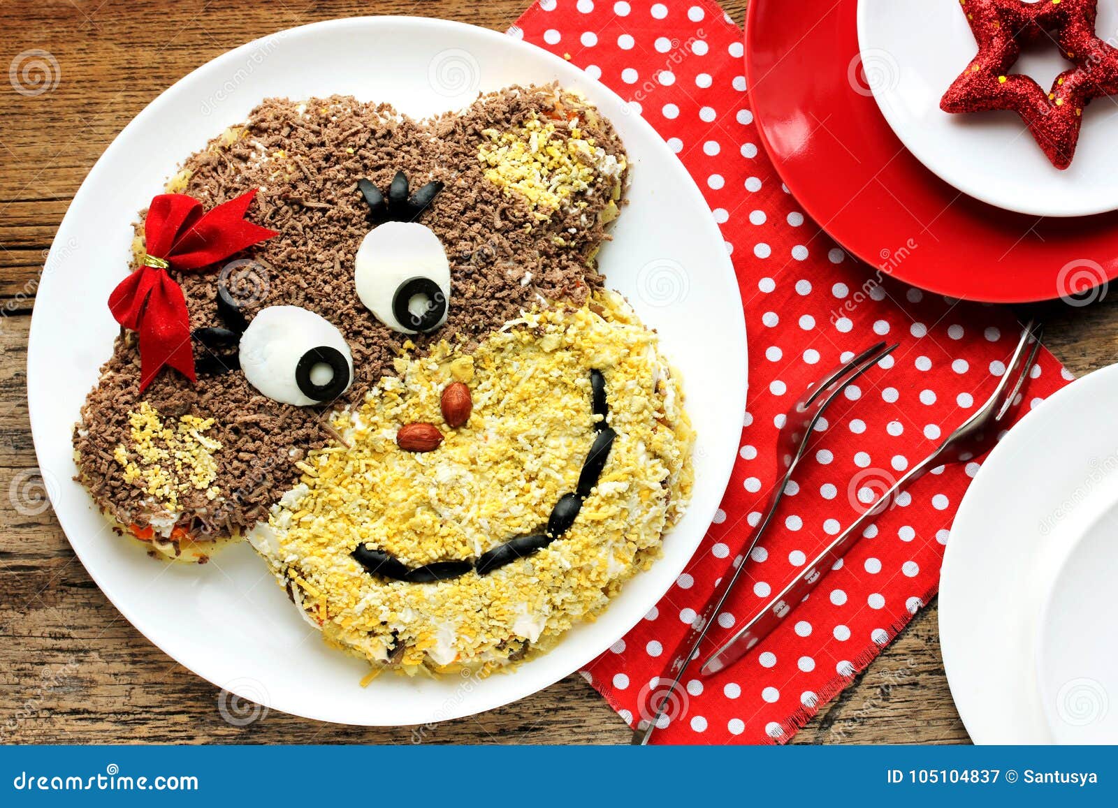 Salad shaped monkey stock image. Image of calories, monkey - 105104837