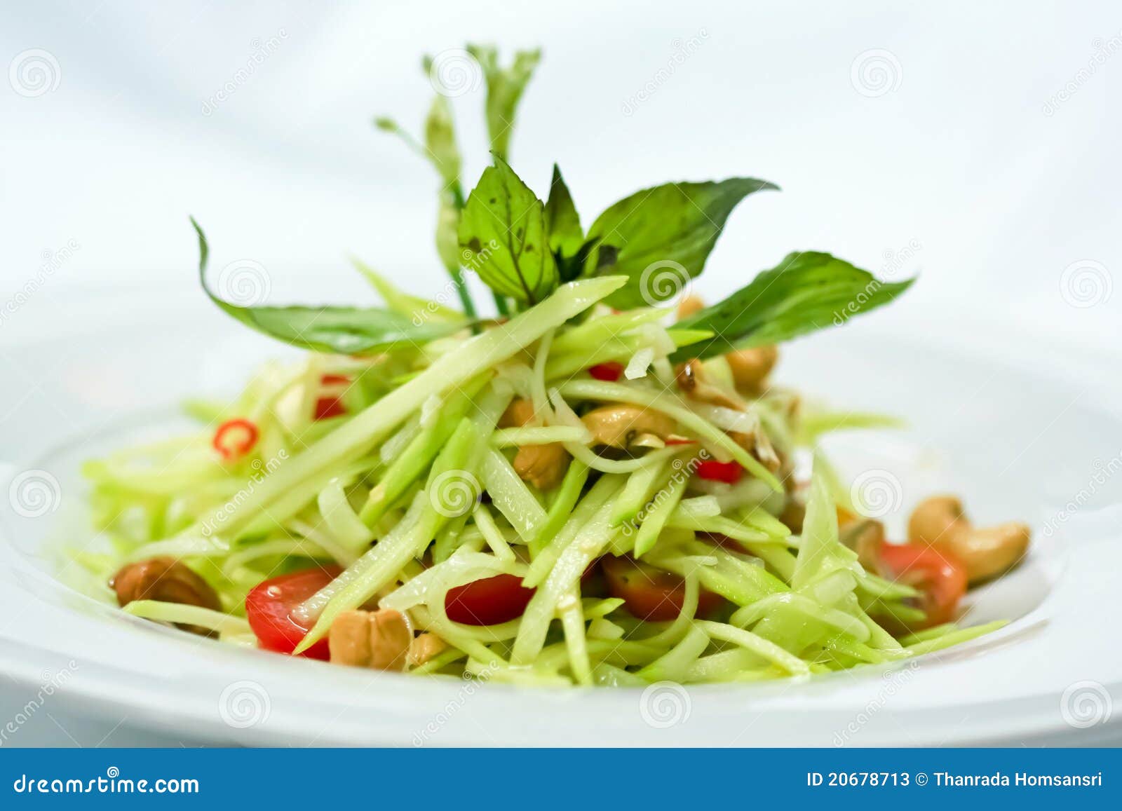 Salad of Shredded Green Mango Stock Image - Image of asia, refreshment ...